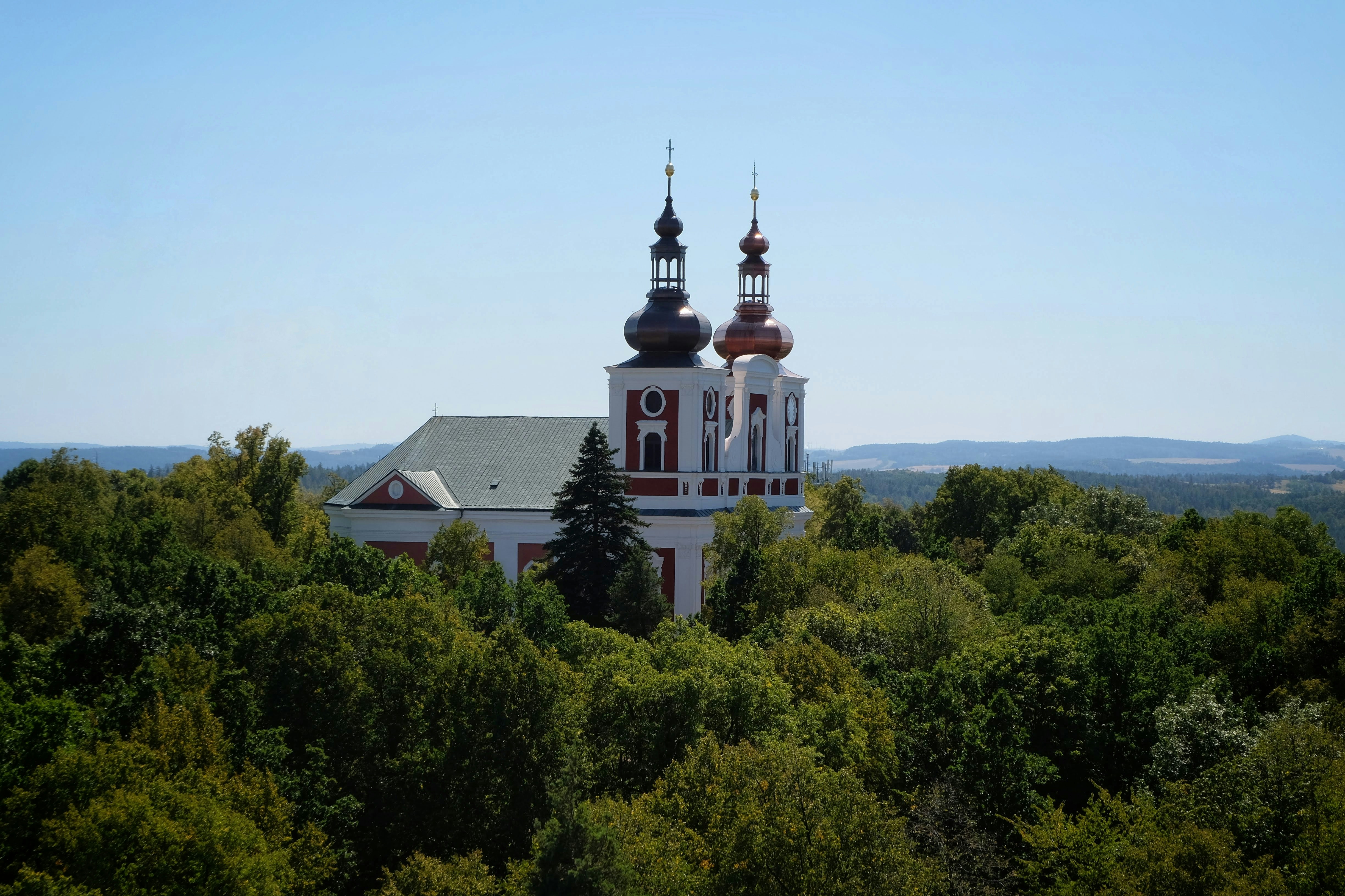 Hilltop Church with Golden Sunrise Towers