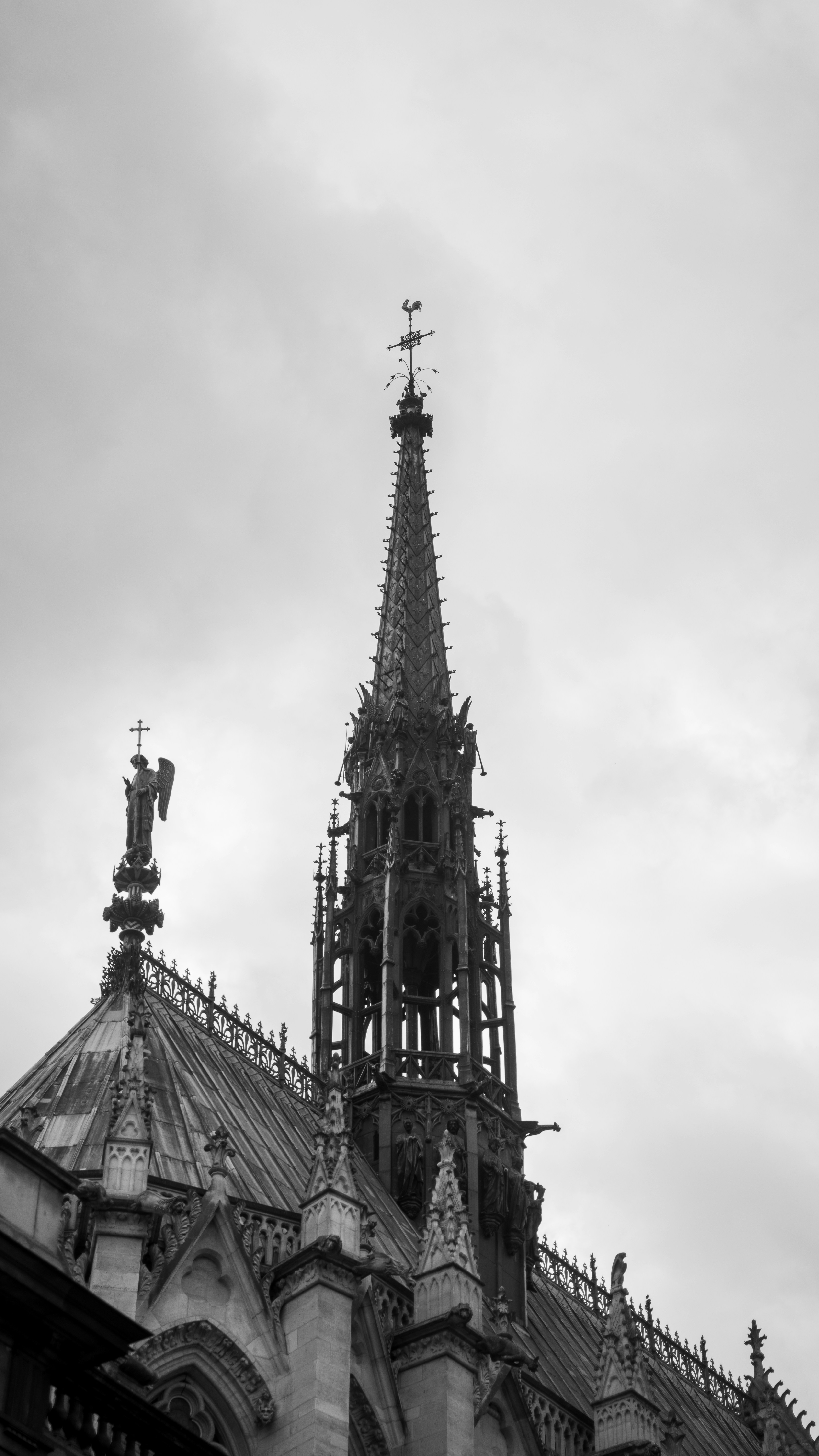 Gothic Spire: A Close-Up of Ornate Pinnacle Against the Sky