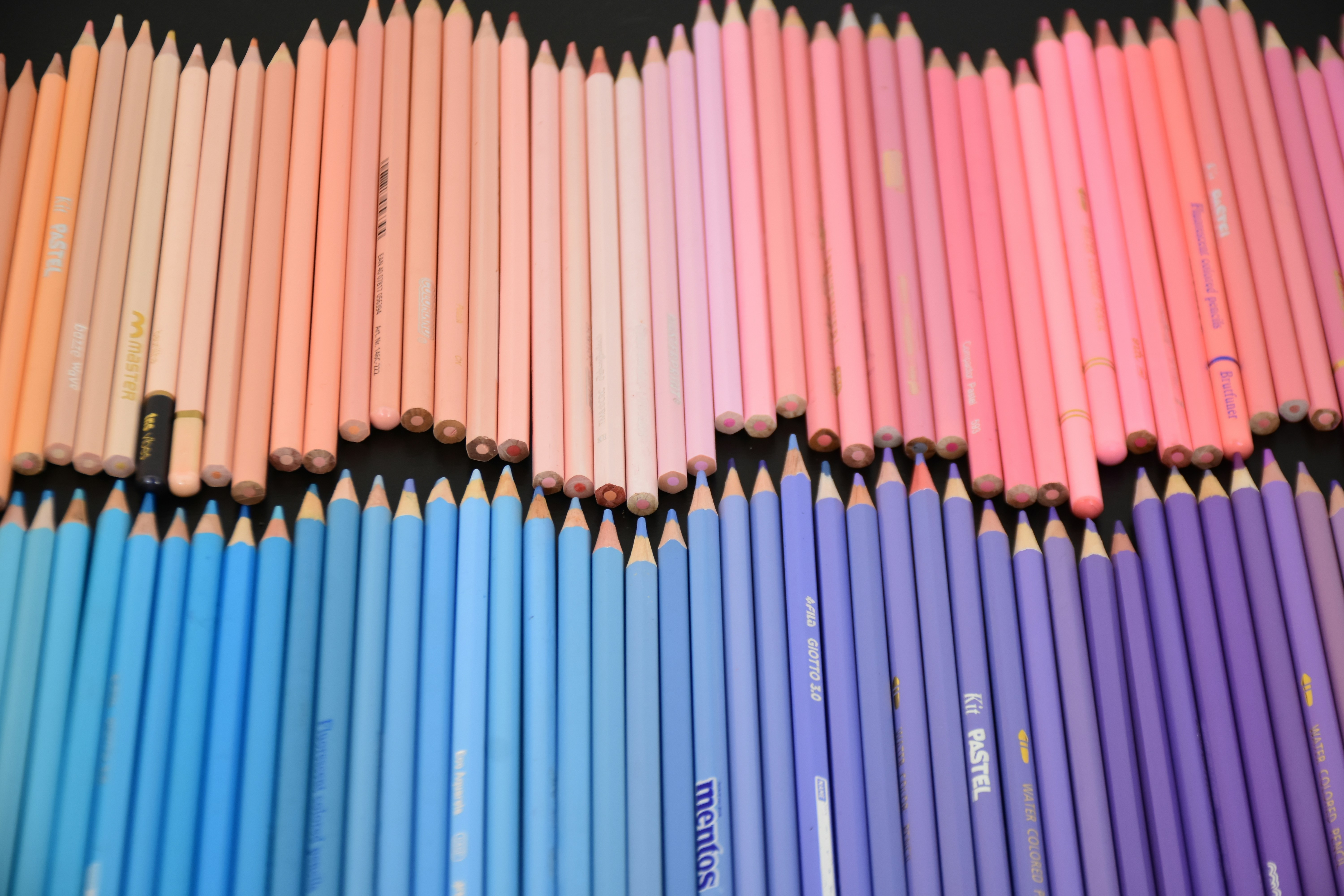 Chromatic Array: A Rainbow Row of Colored Pencils