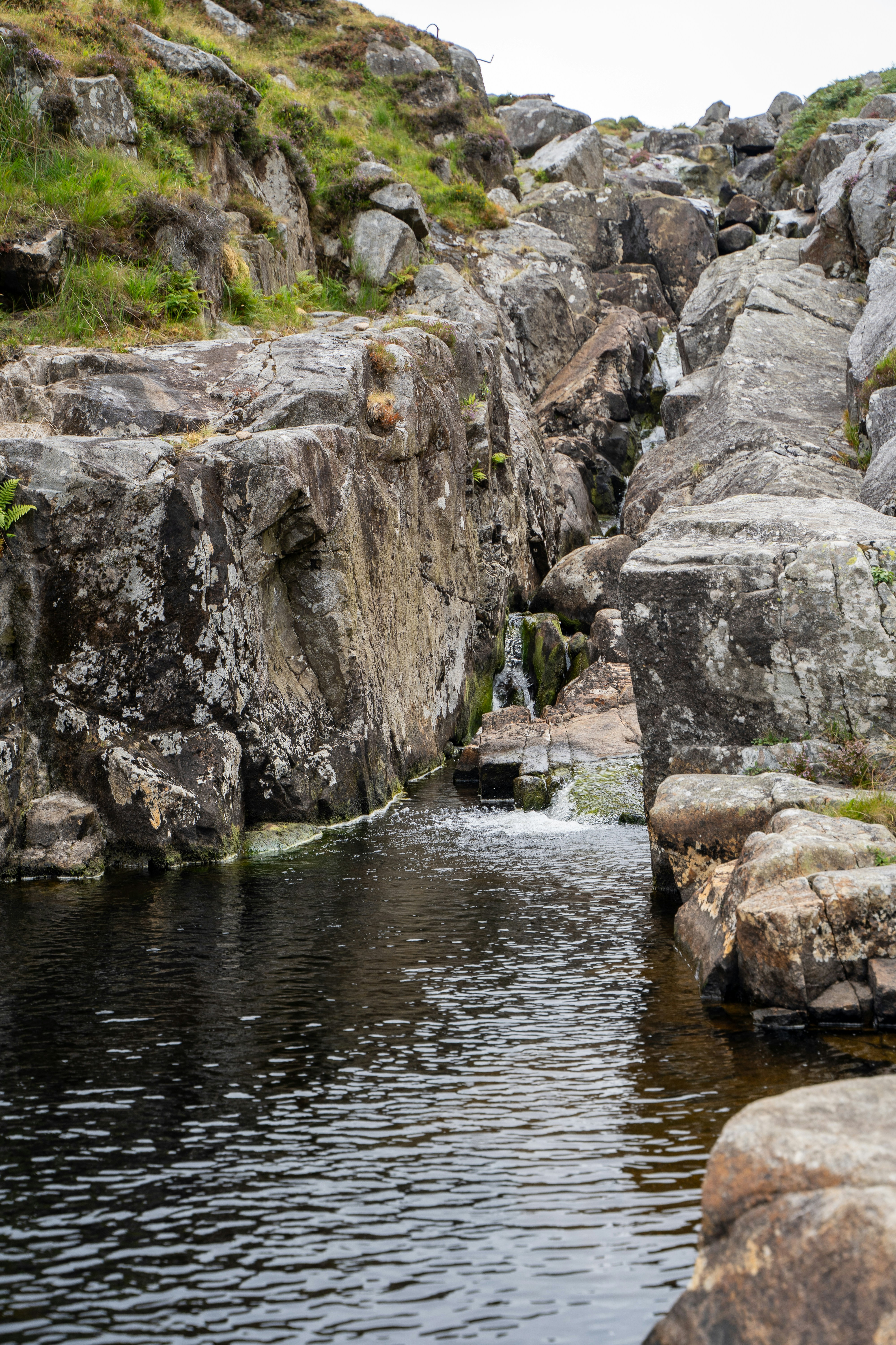Turbulent Channel Between Weathered Cliffs