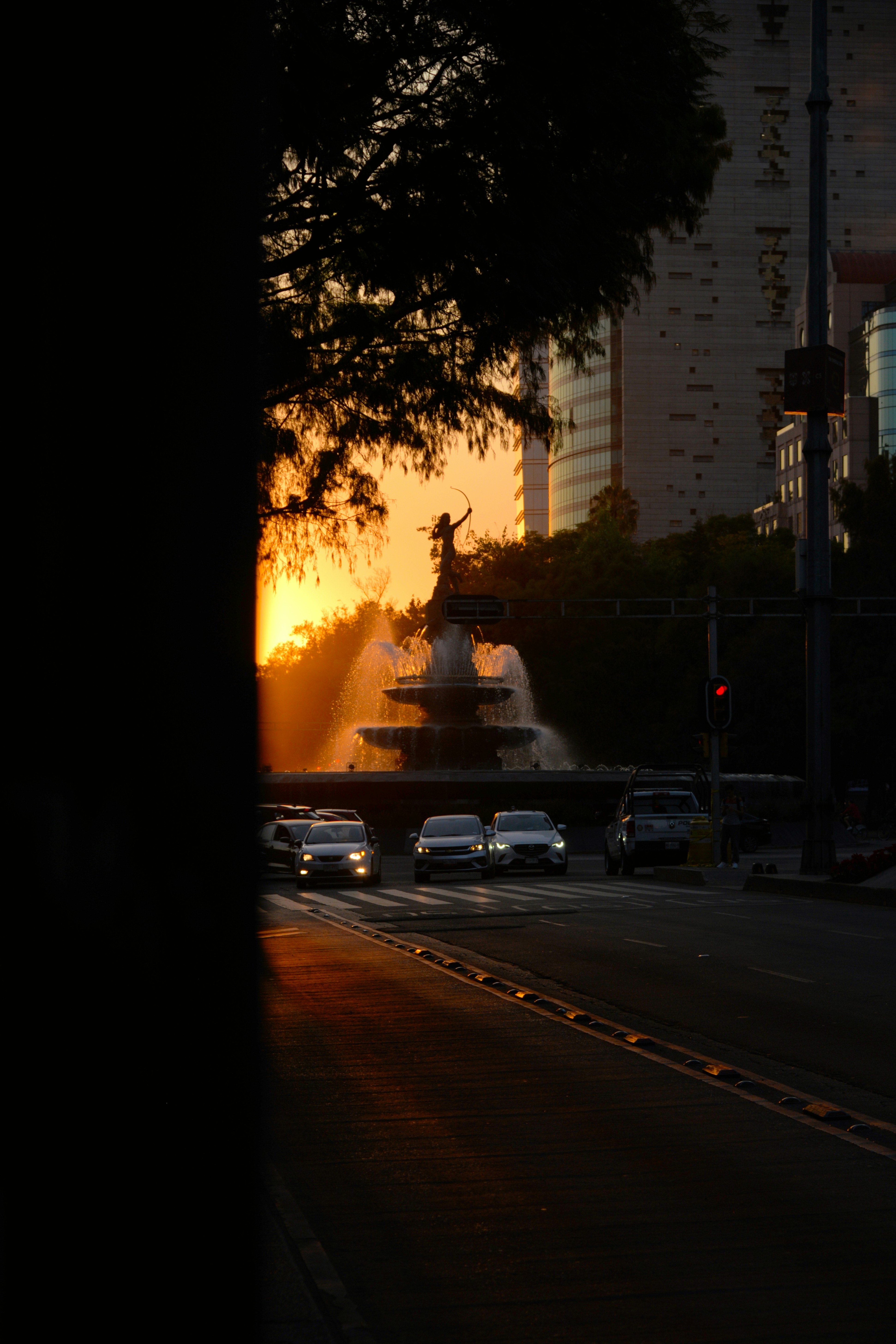 Sunset Spark at the Fountain