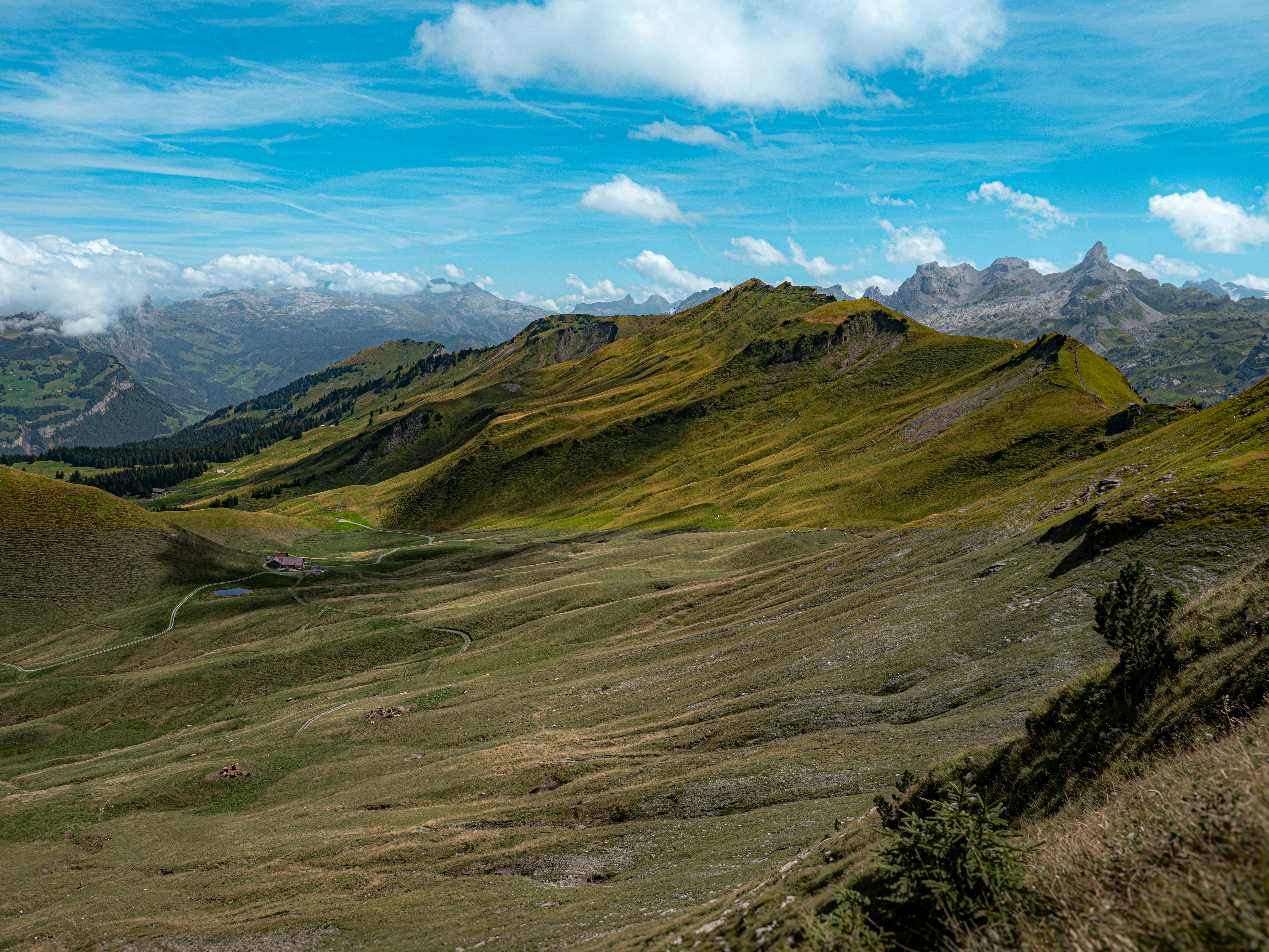 Vast Alpine Spine Beneath a Bright Sky