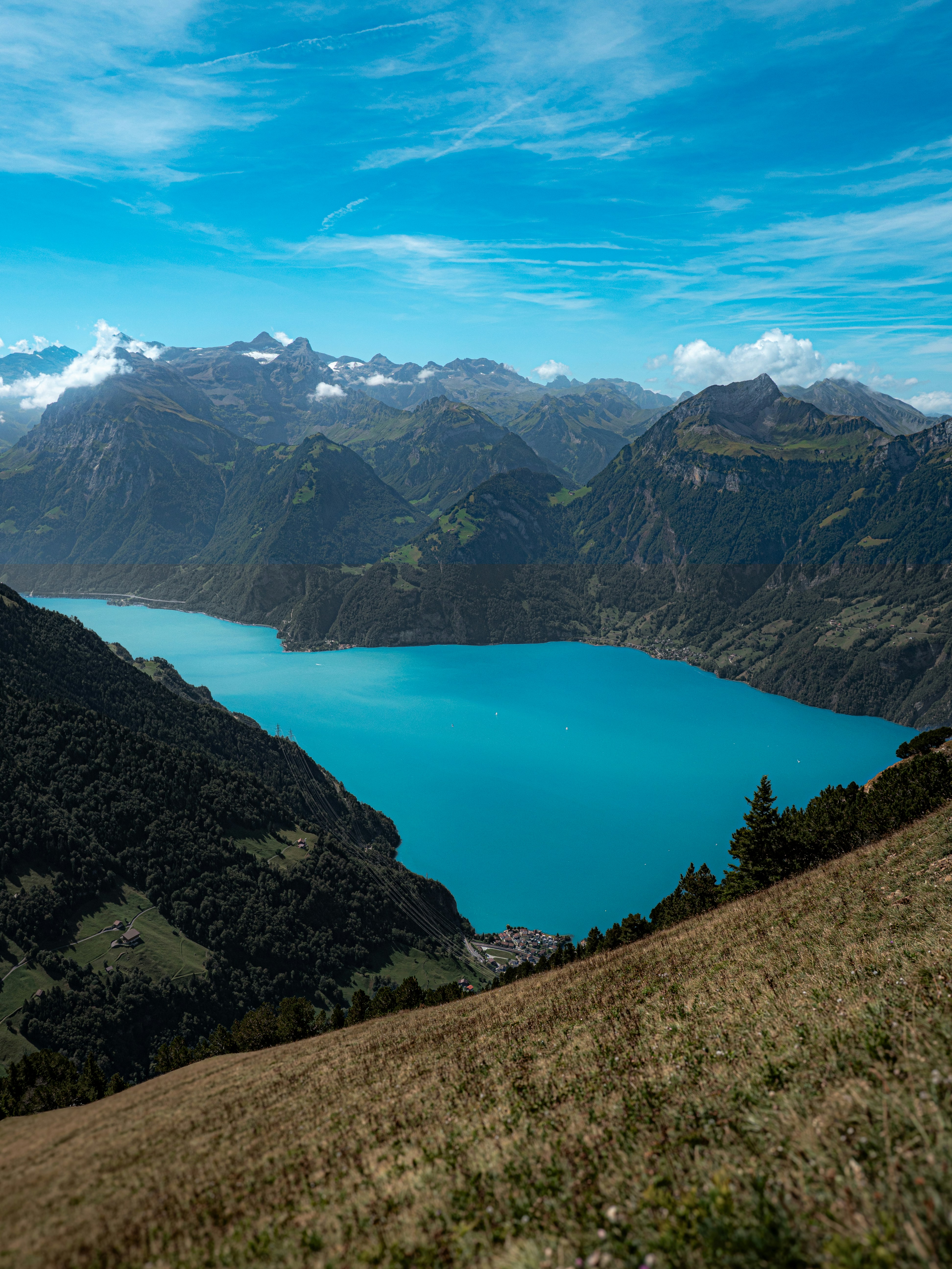 Azure Cradle: A Mountain Lake Cradled by Peaks