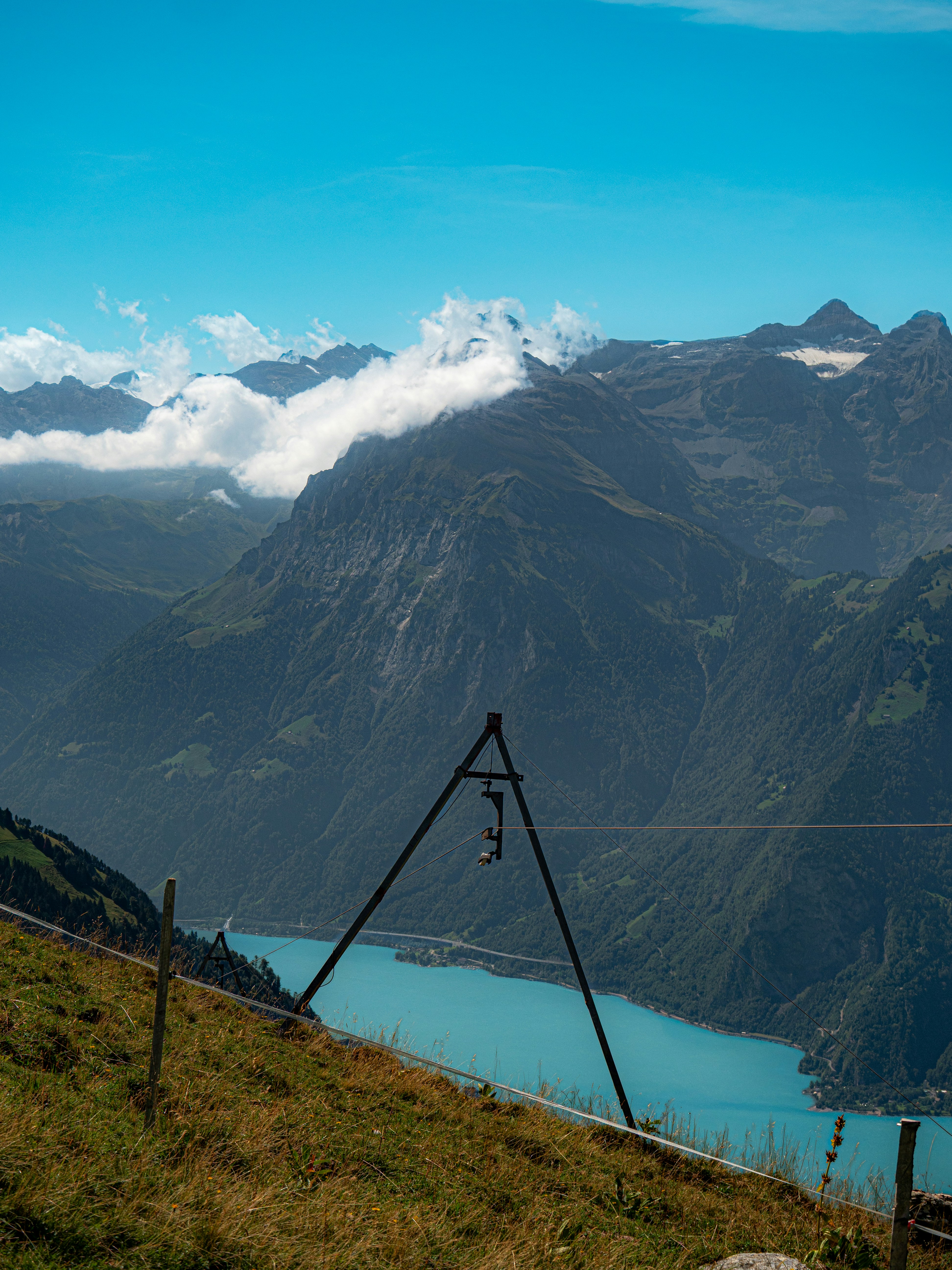Suspended Frame Over Turquoise Fjord