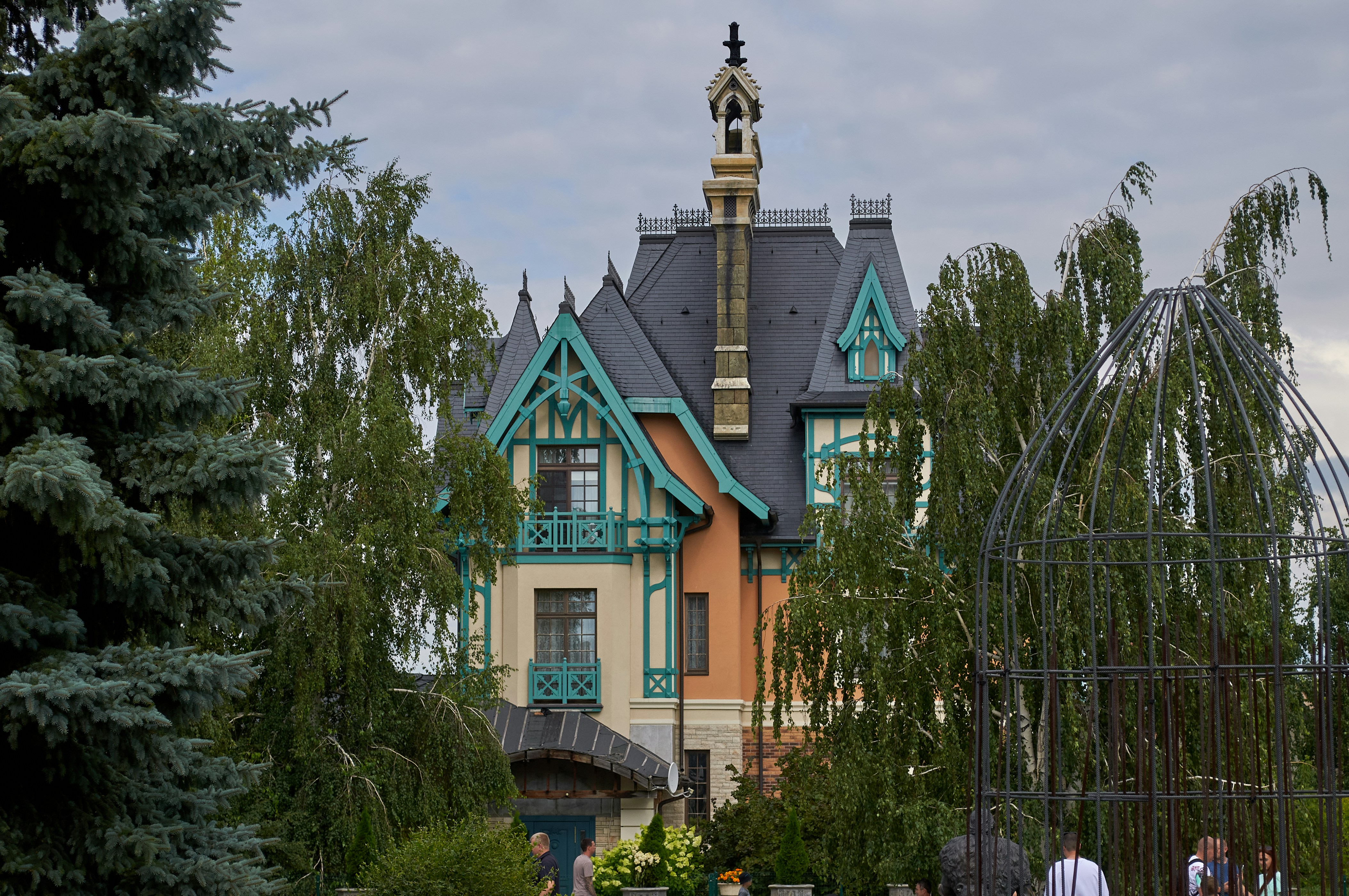 Fairytale Manor Under a Calm Sky