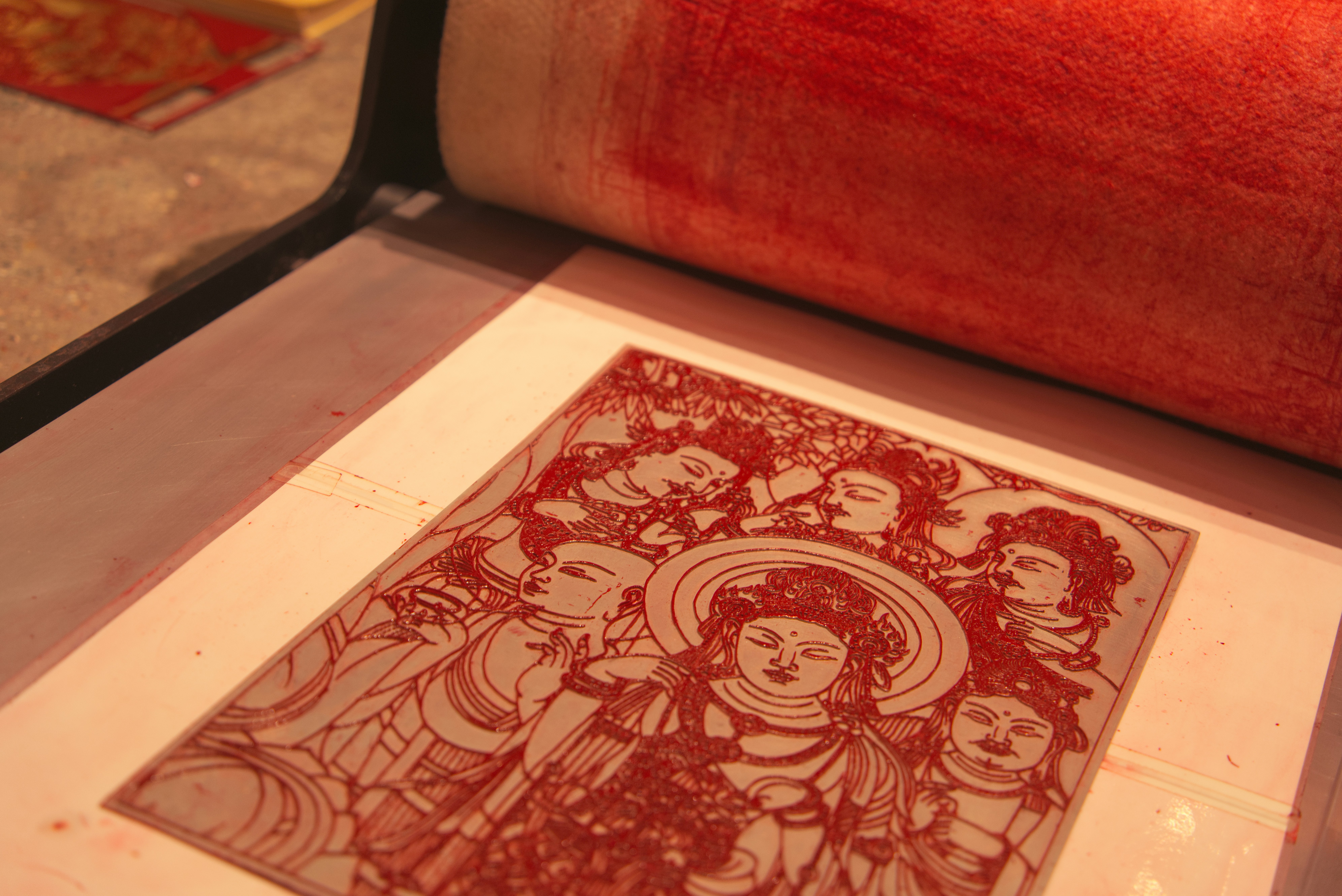 Crimson Card: A Red-ink Ritual Resting on a Glass Table