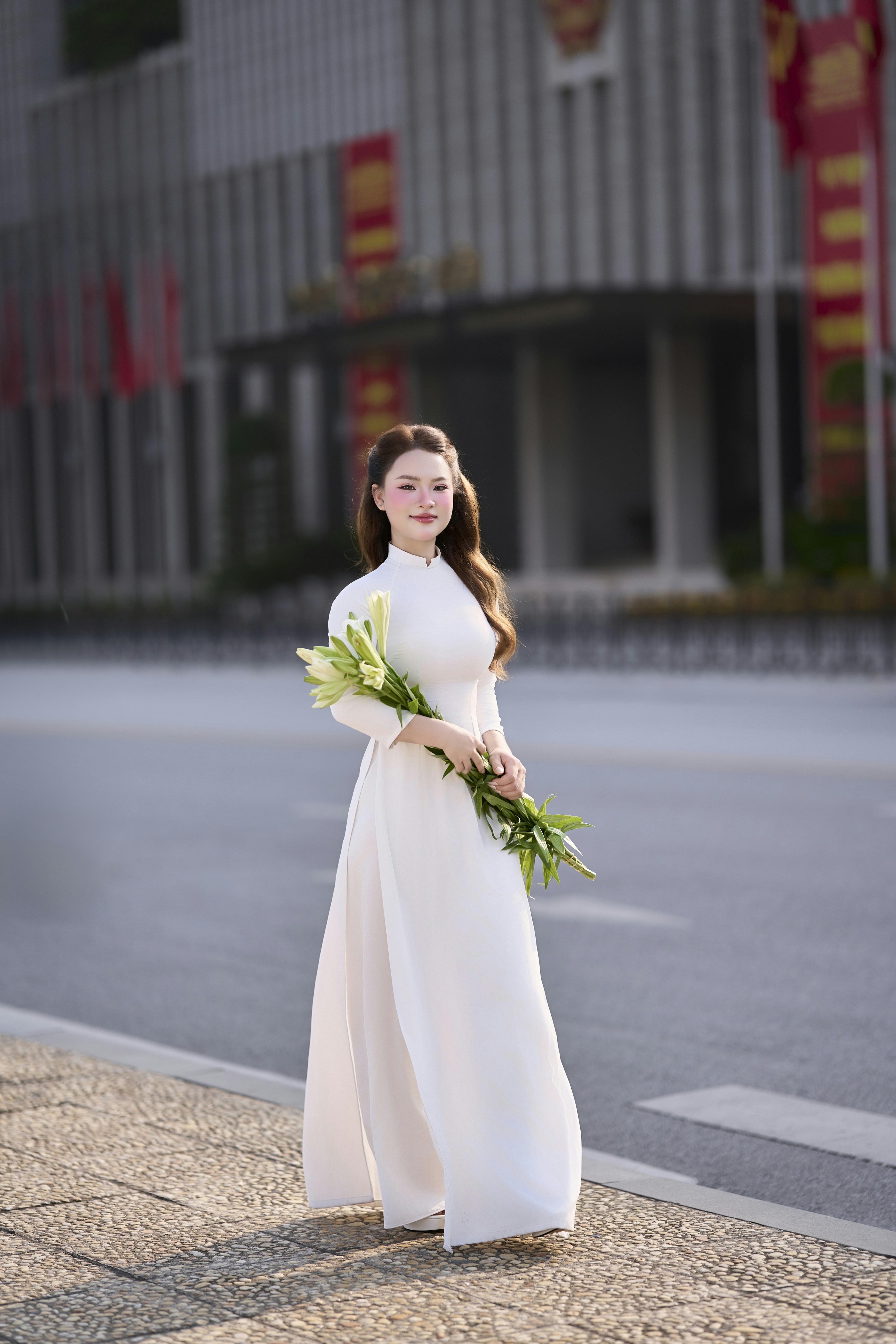 Bride in White: A Portrait on City Streets