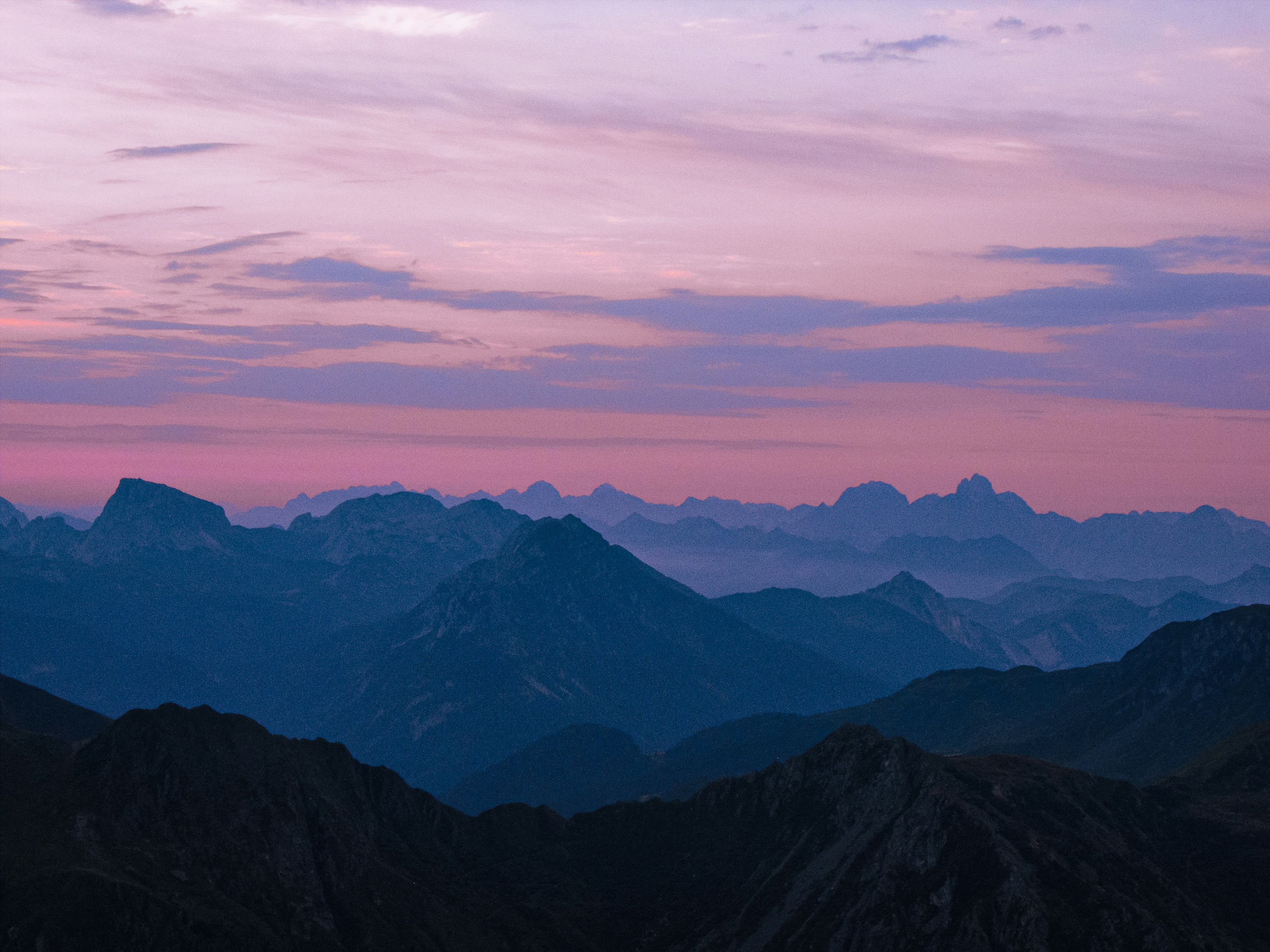 Horizon of Velvet Peaks at Twilight