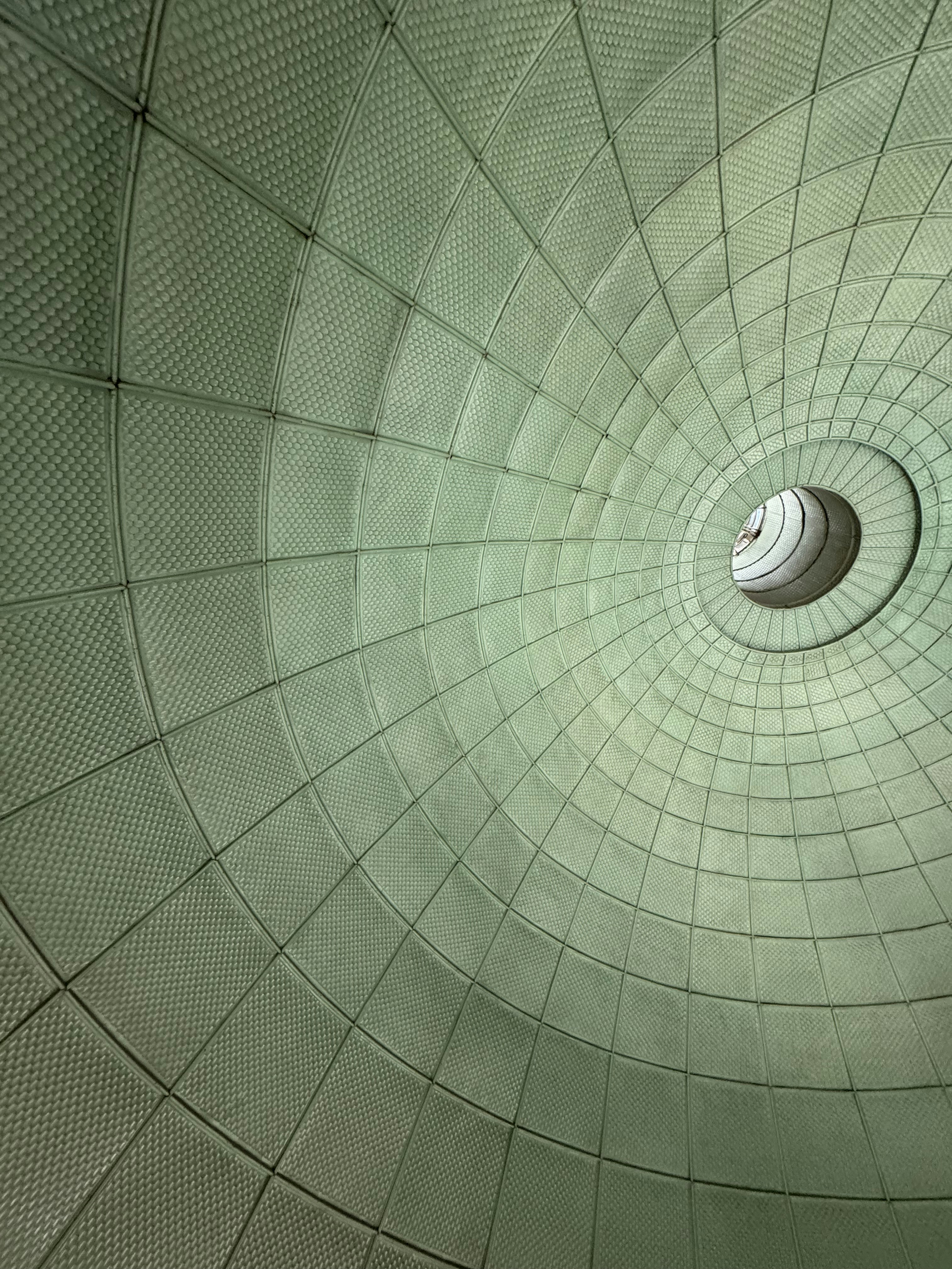 Concentric Green Cylindrical Corridor