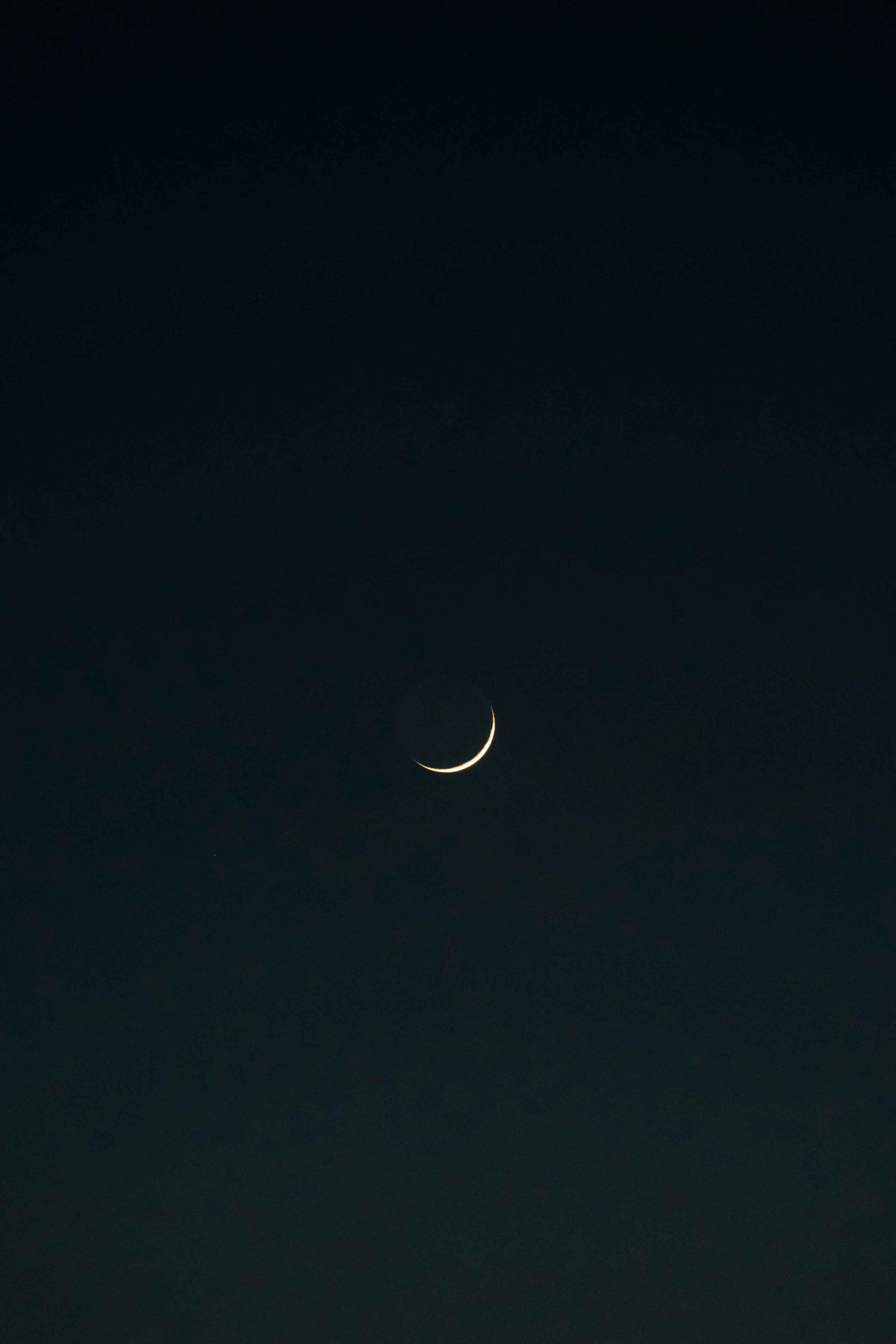 Crescent Moon Above Quiet Night
