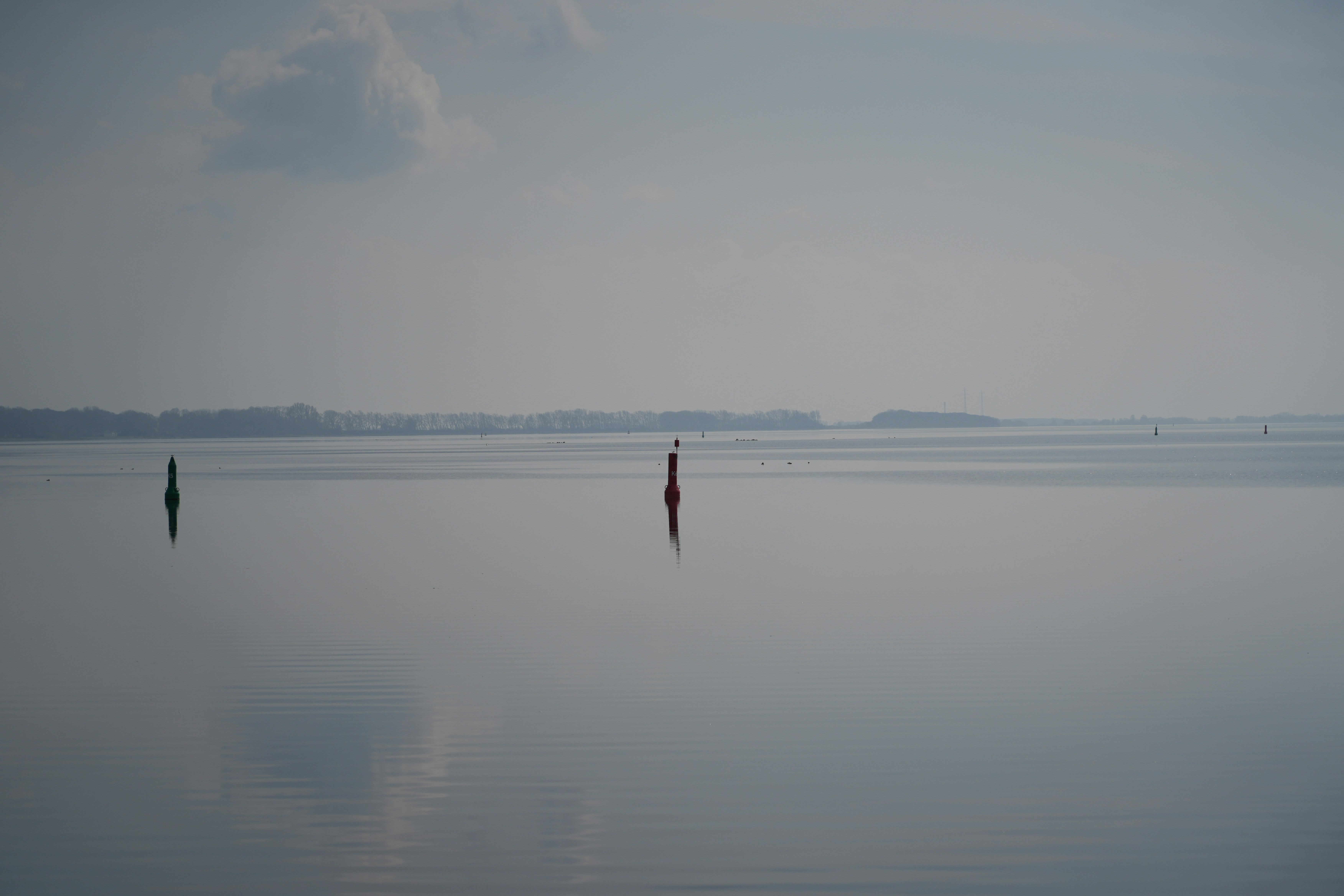 Lonely Buoys on a Glassy Horizon