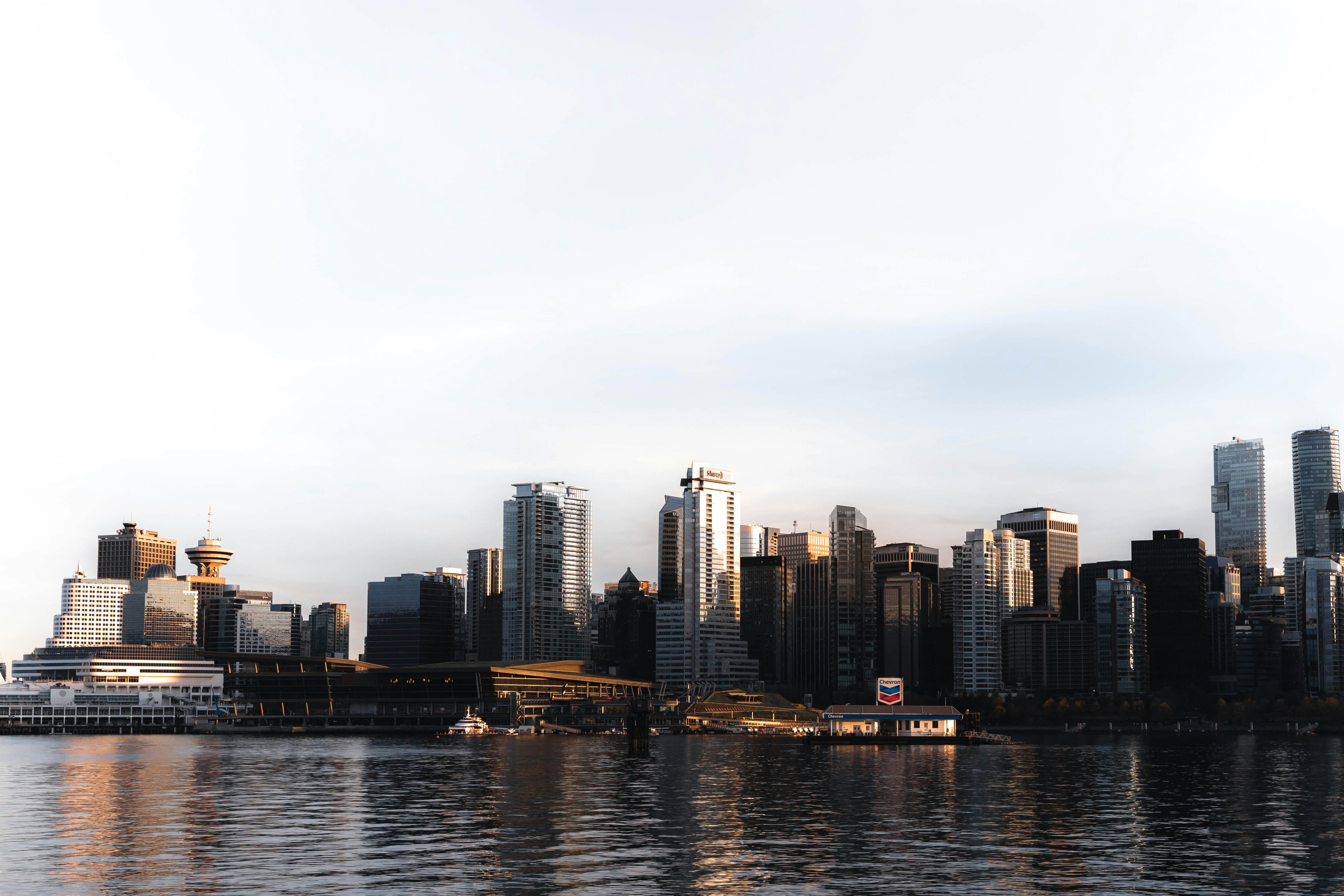 Harbor Skyline at Dusk: Quiet Reflections on a Modern Shore