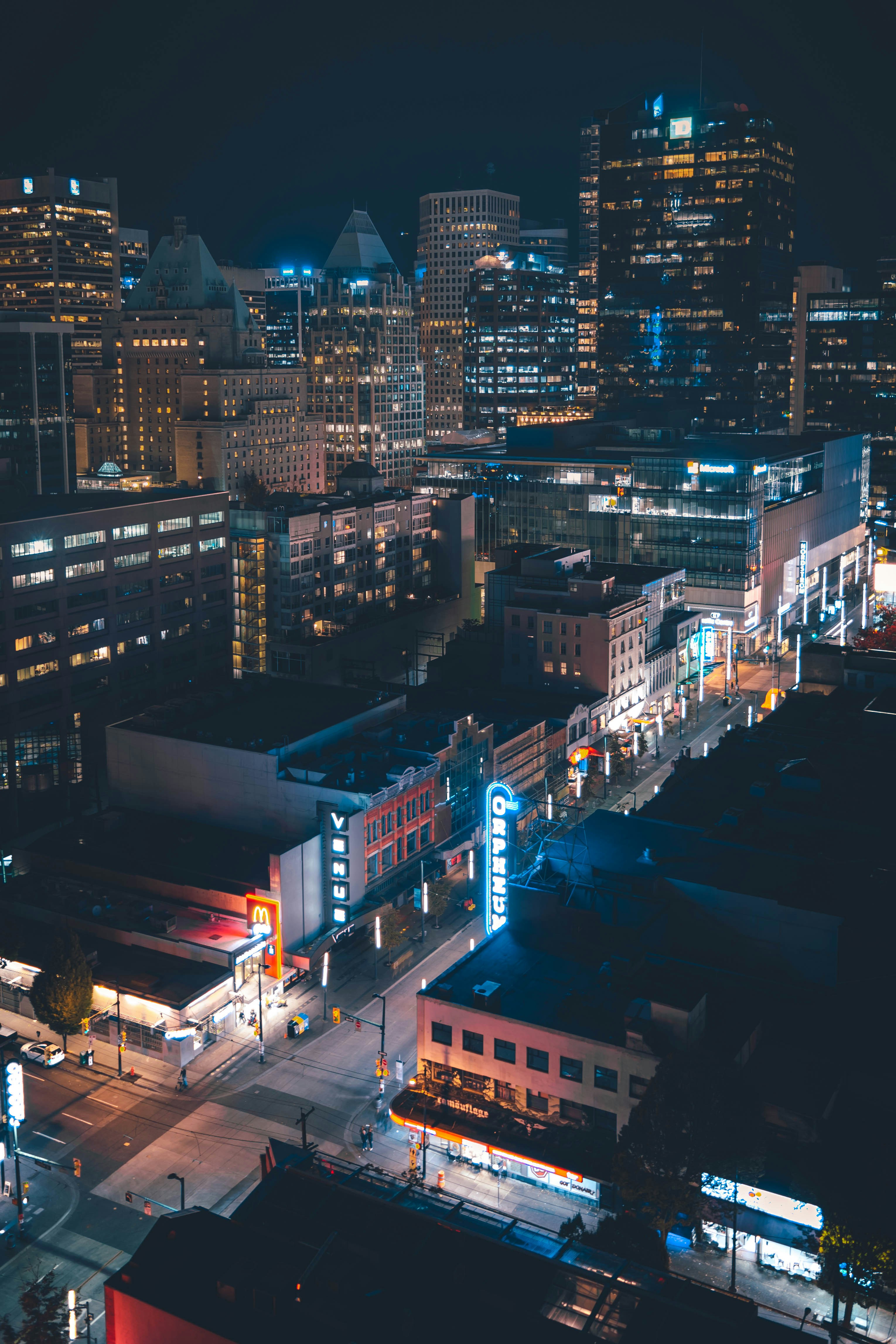 Night Pulse: Neon Street Above the Quiet City