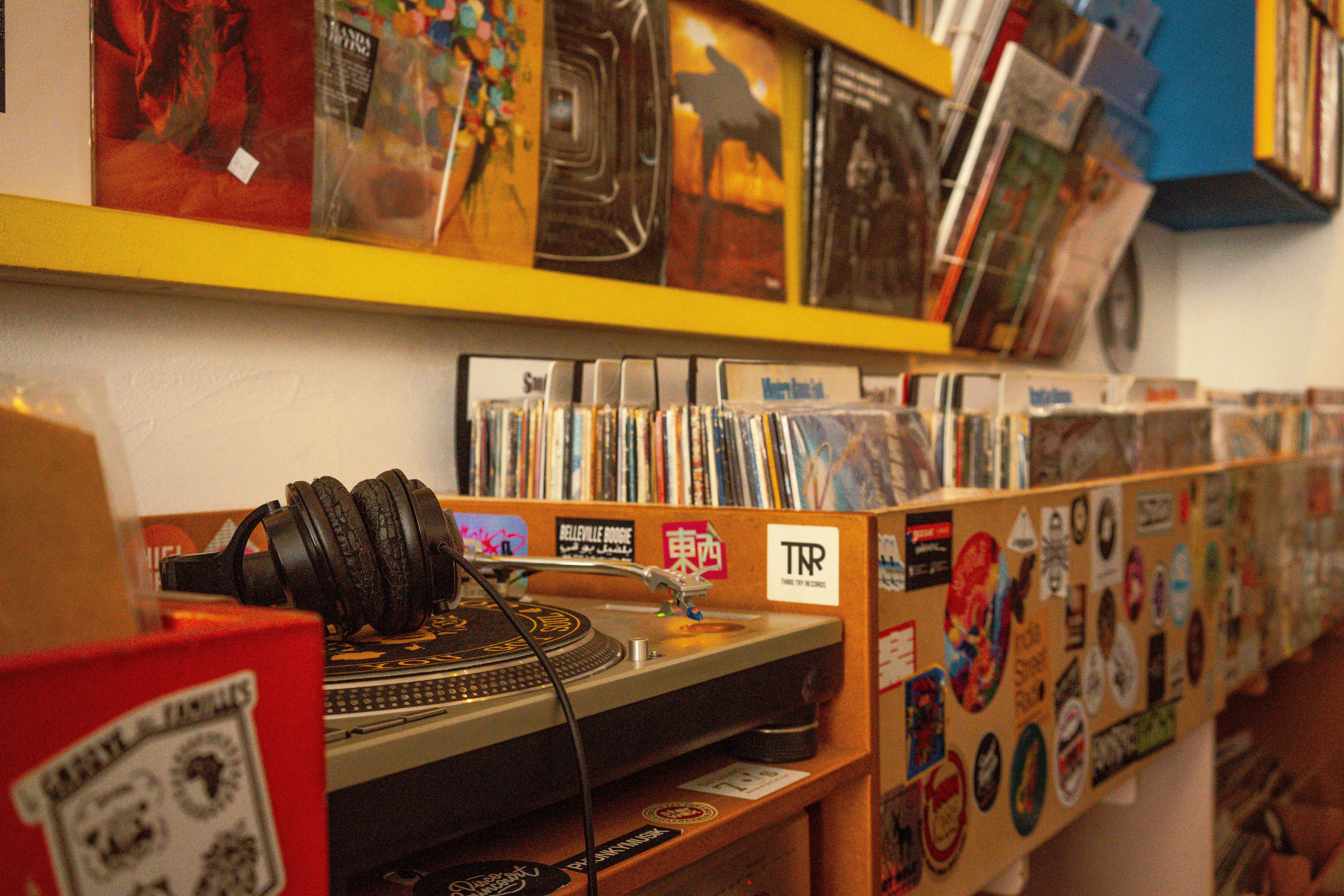 Vinyl Vibes and Turntable Trails in a Cozy Record Shop