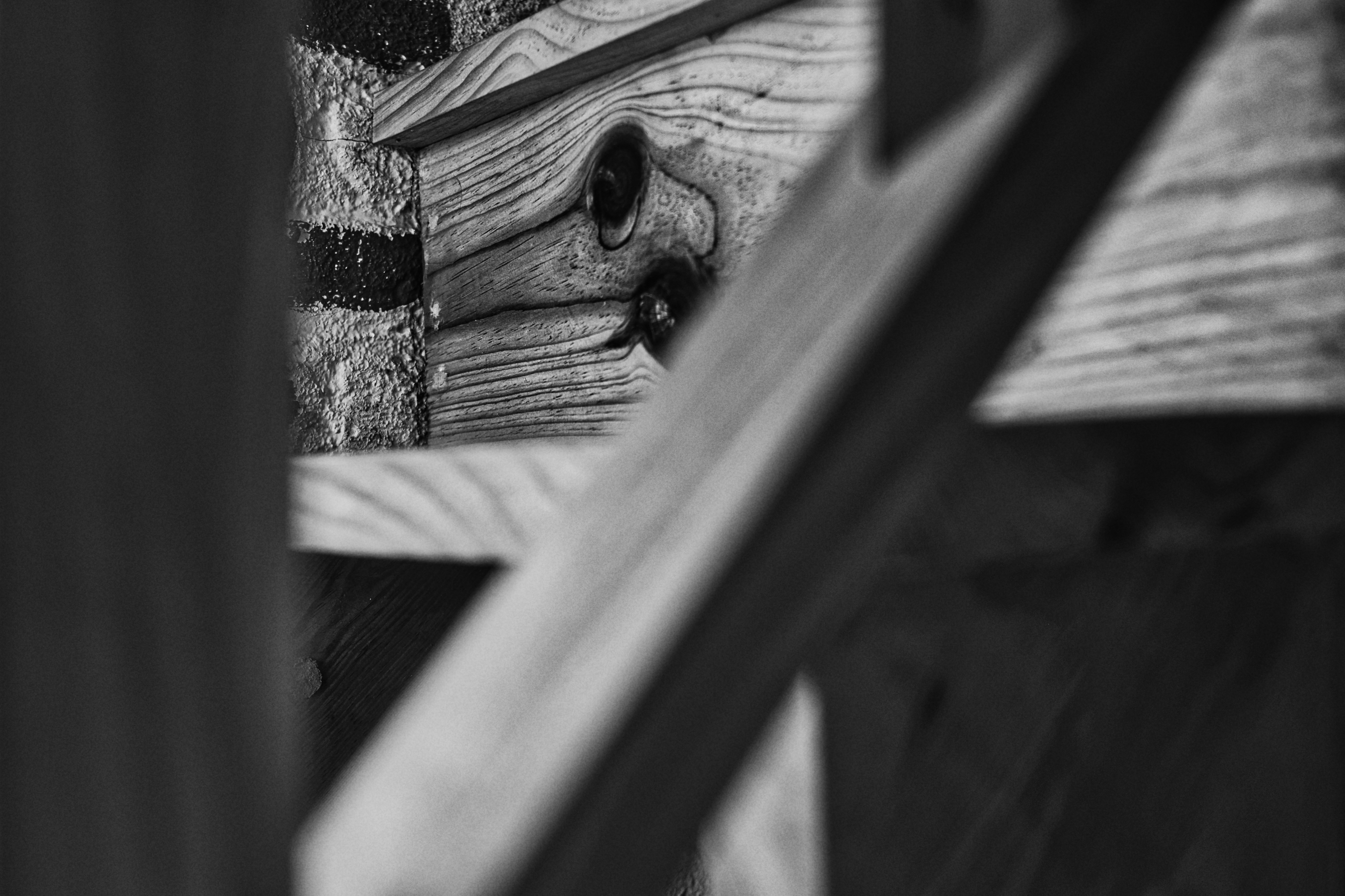 Weathered Timber Nook: A Study in Angled Light