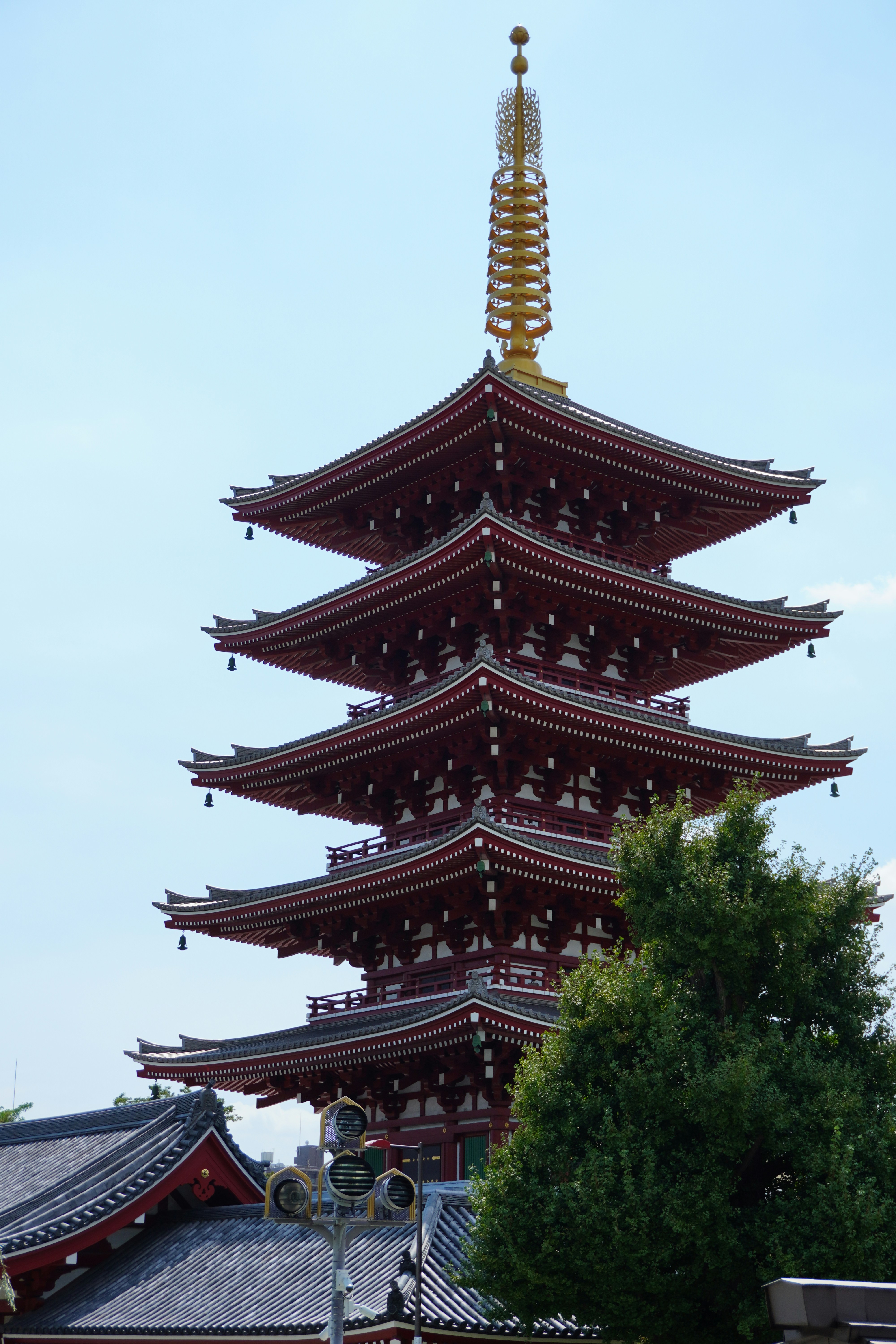 Five-Tier Pagoda Reaching Toward a Clear Sky
