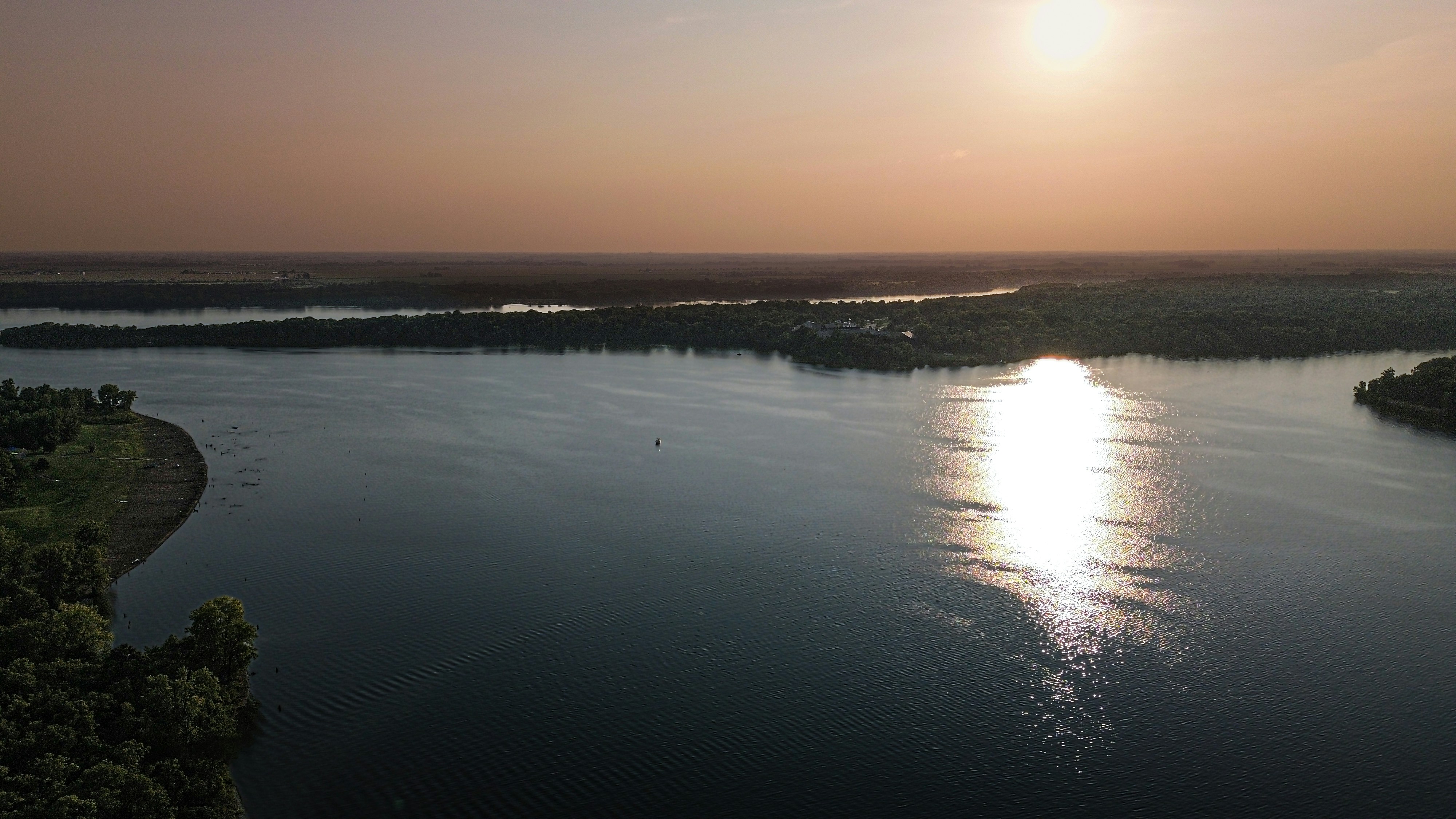 Glassy Mouth of the River at Sunset
