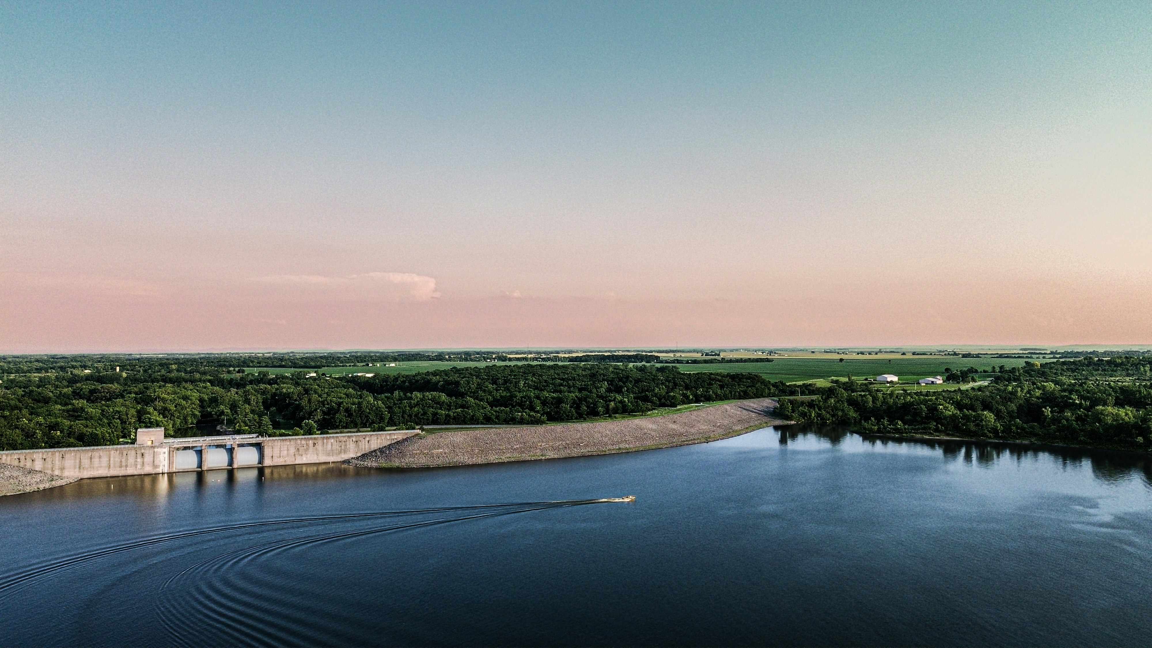 Serene Spillway: A Quiet Confluence Under a Velvet Sky
