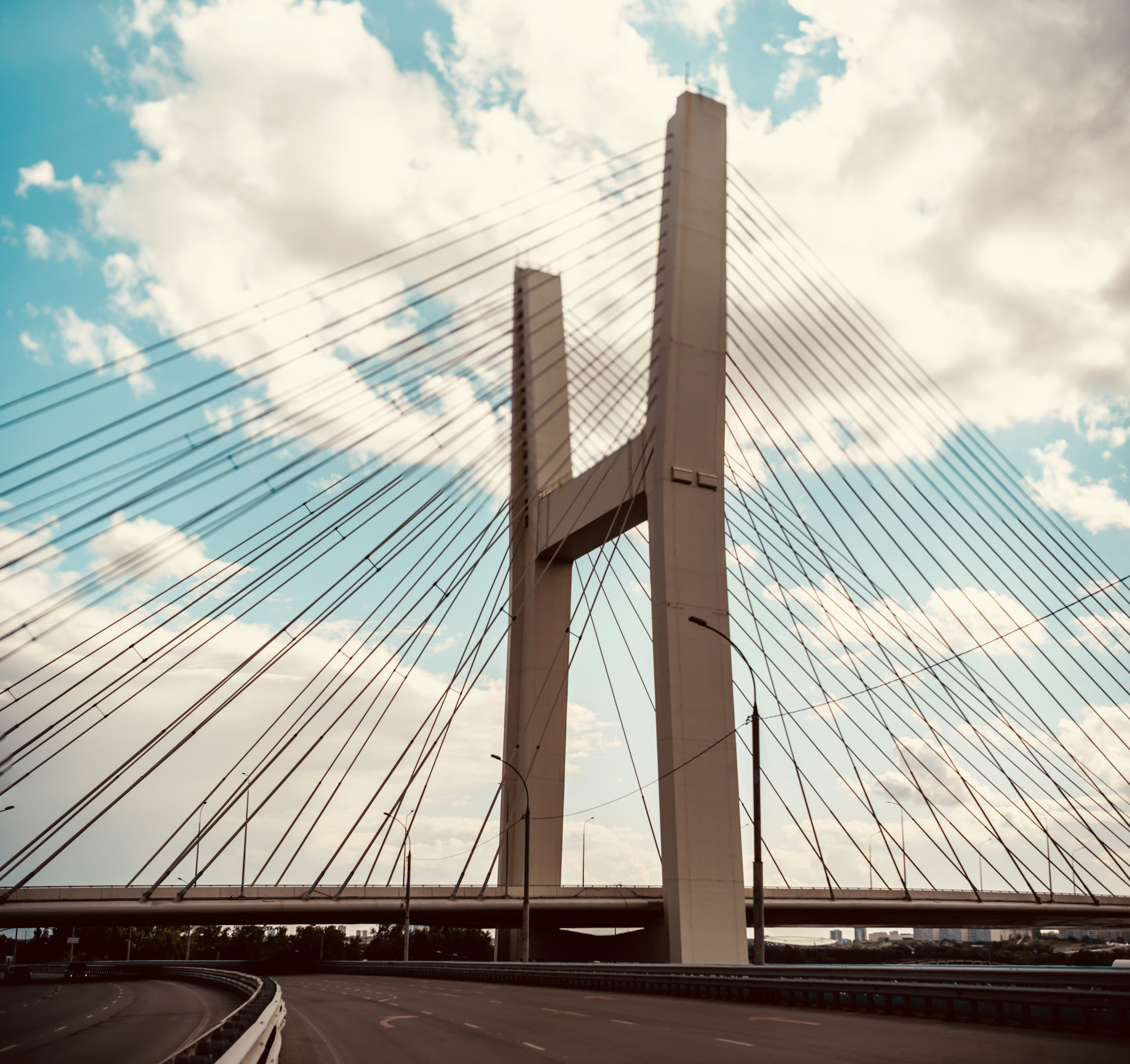Cables and Columns: A Silhouette of Modern Bridge Architecture