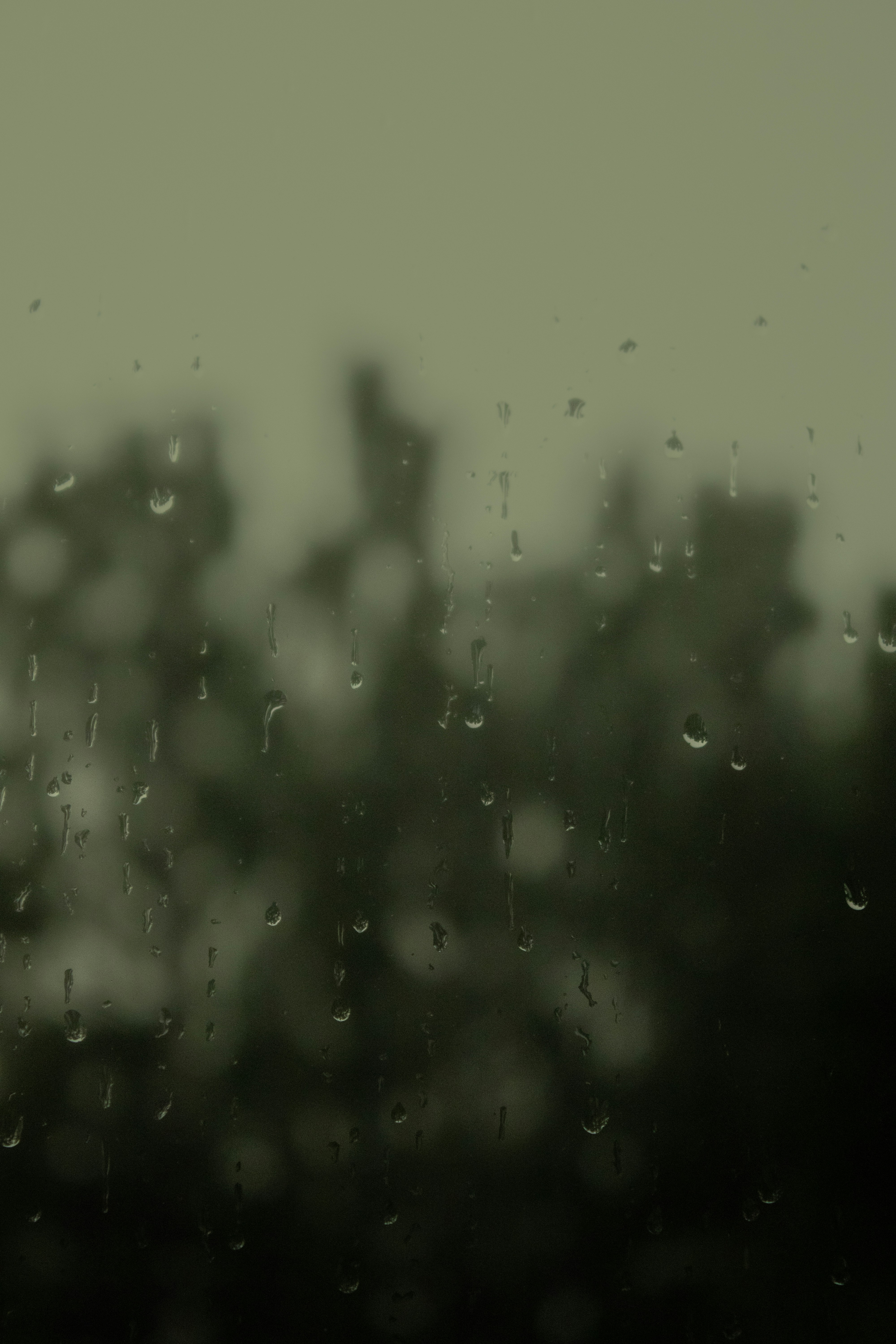 Rain on Glass: A City Blur Through Droplets