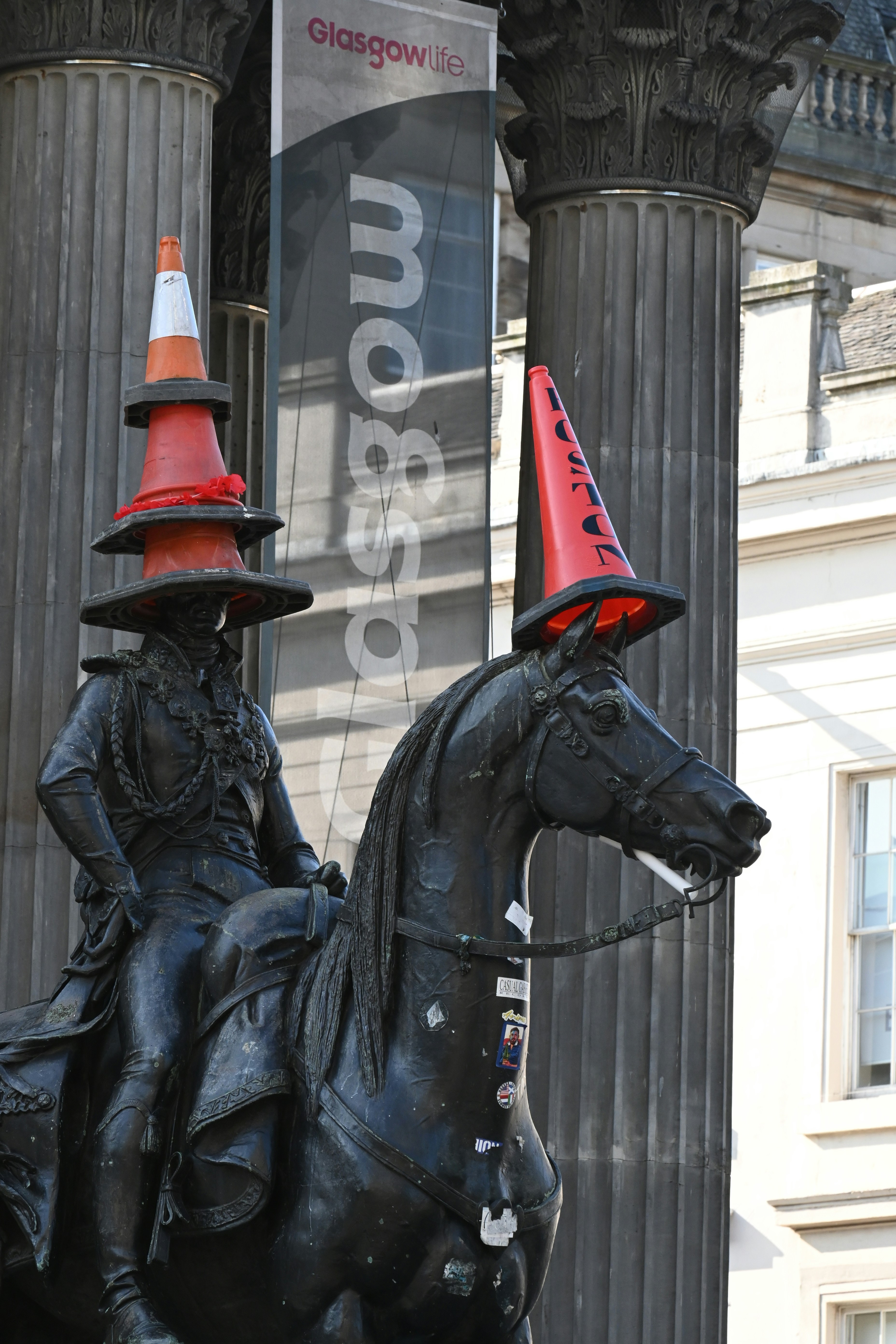 Traffic Cone Rider: A Hollowness of Modernity on a Horse