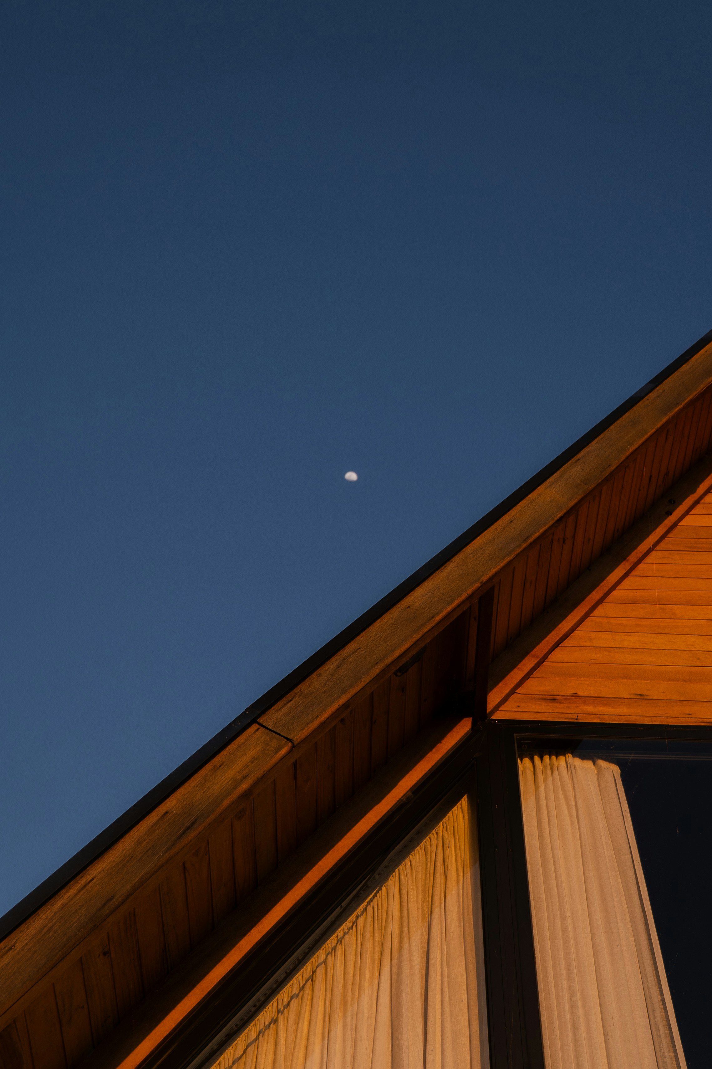 Moon over the Sloped Gable