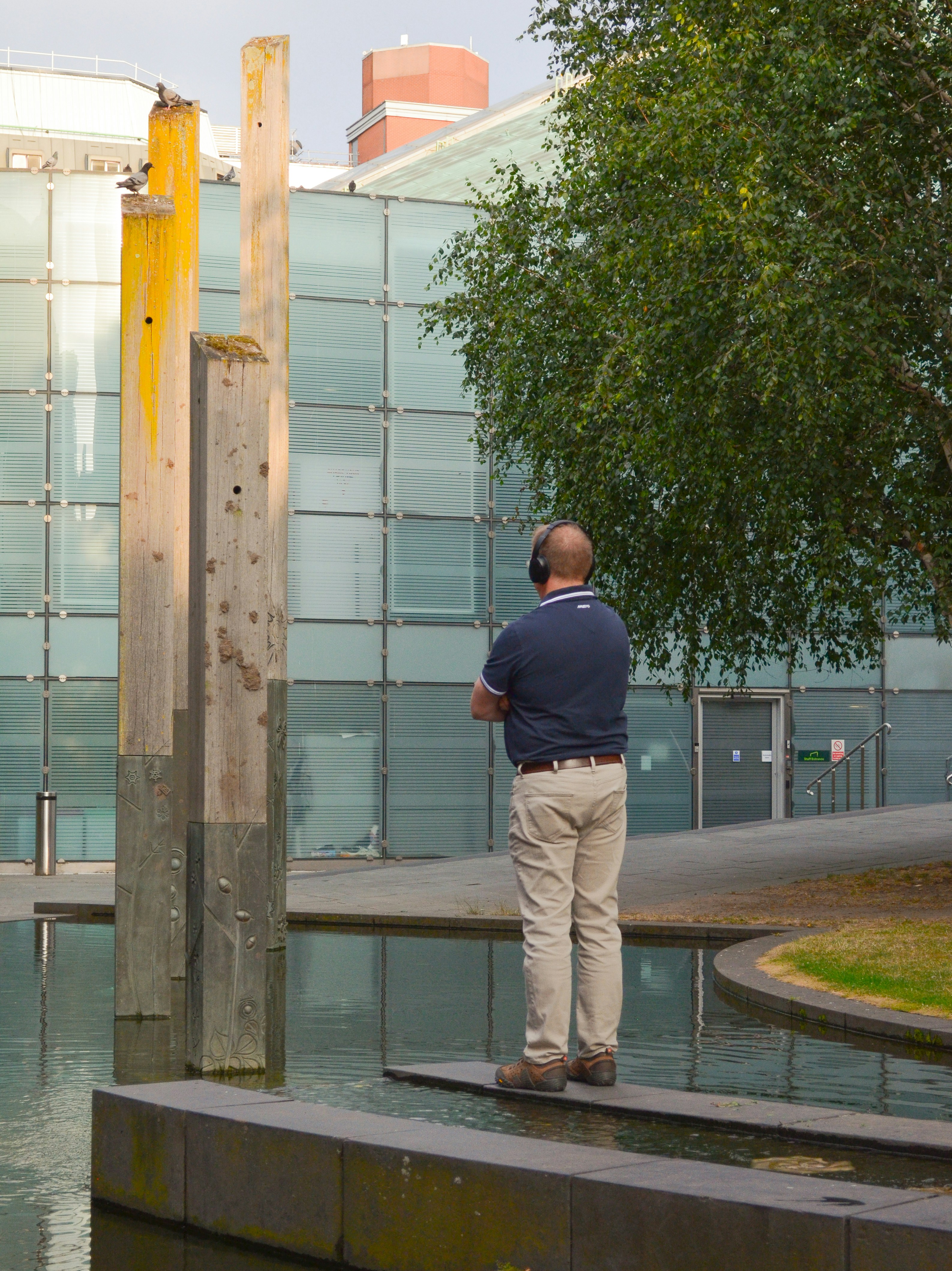 Lone Listener by the Waterfront Pavilion
