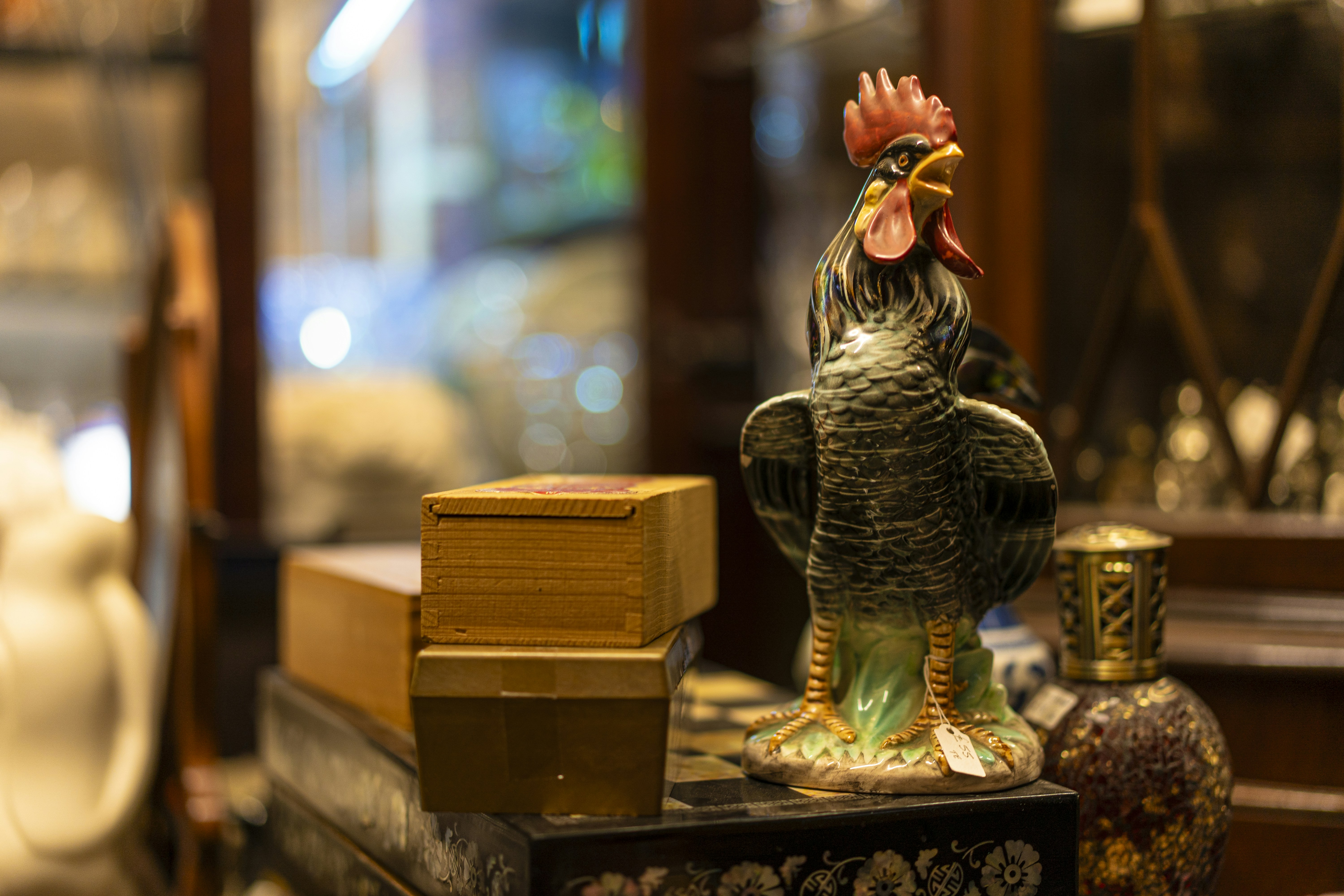 The Rooster on the Counter: Quiet Corner of a Vintage Still Life