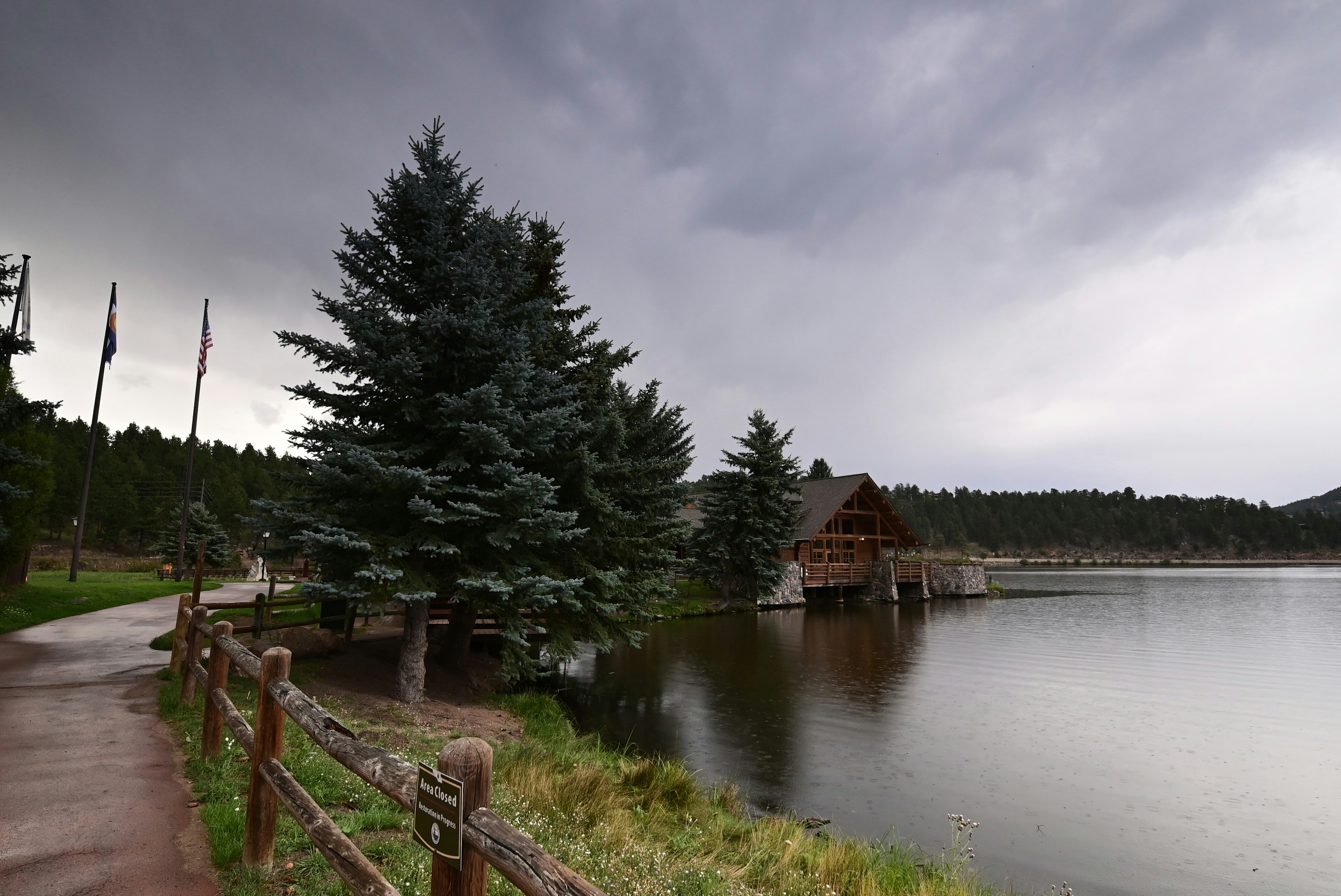 Lakeside Pathway Toward the Cedar House