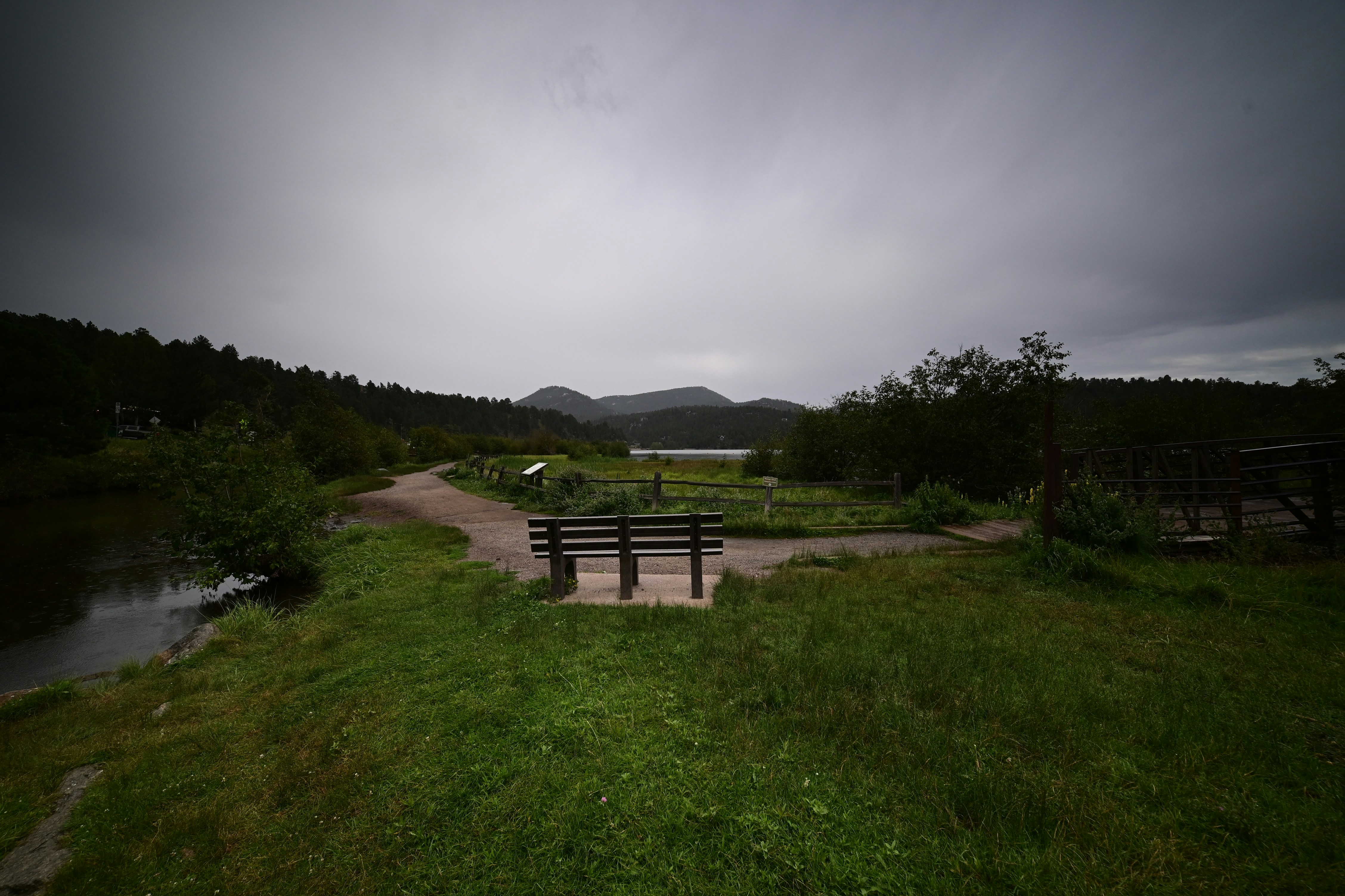 Bench by the Path: A Quiet Riverside Pace