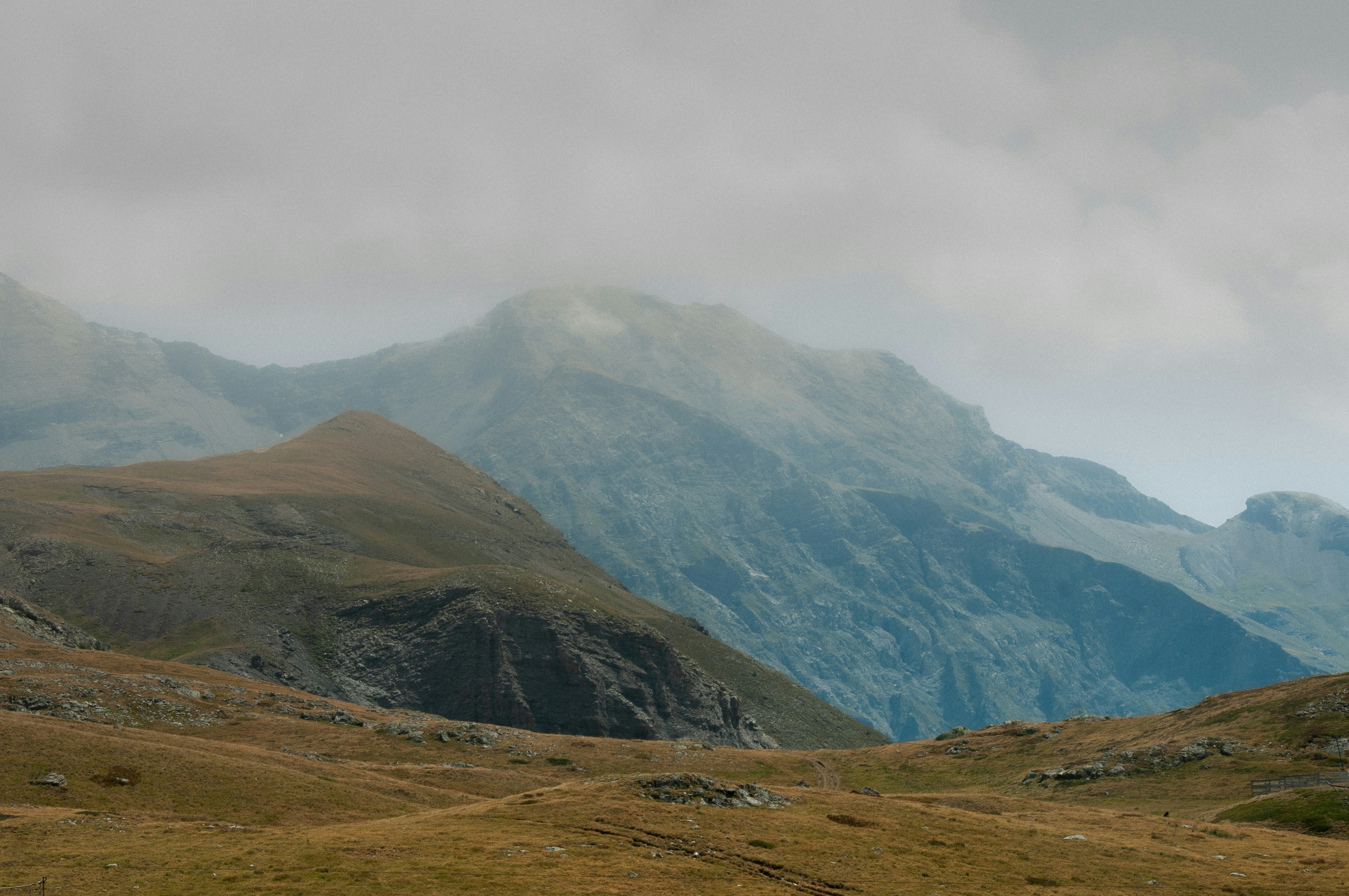 Mist over the Fold: A Quiet Mountain Plain