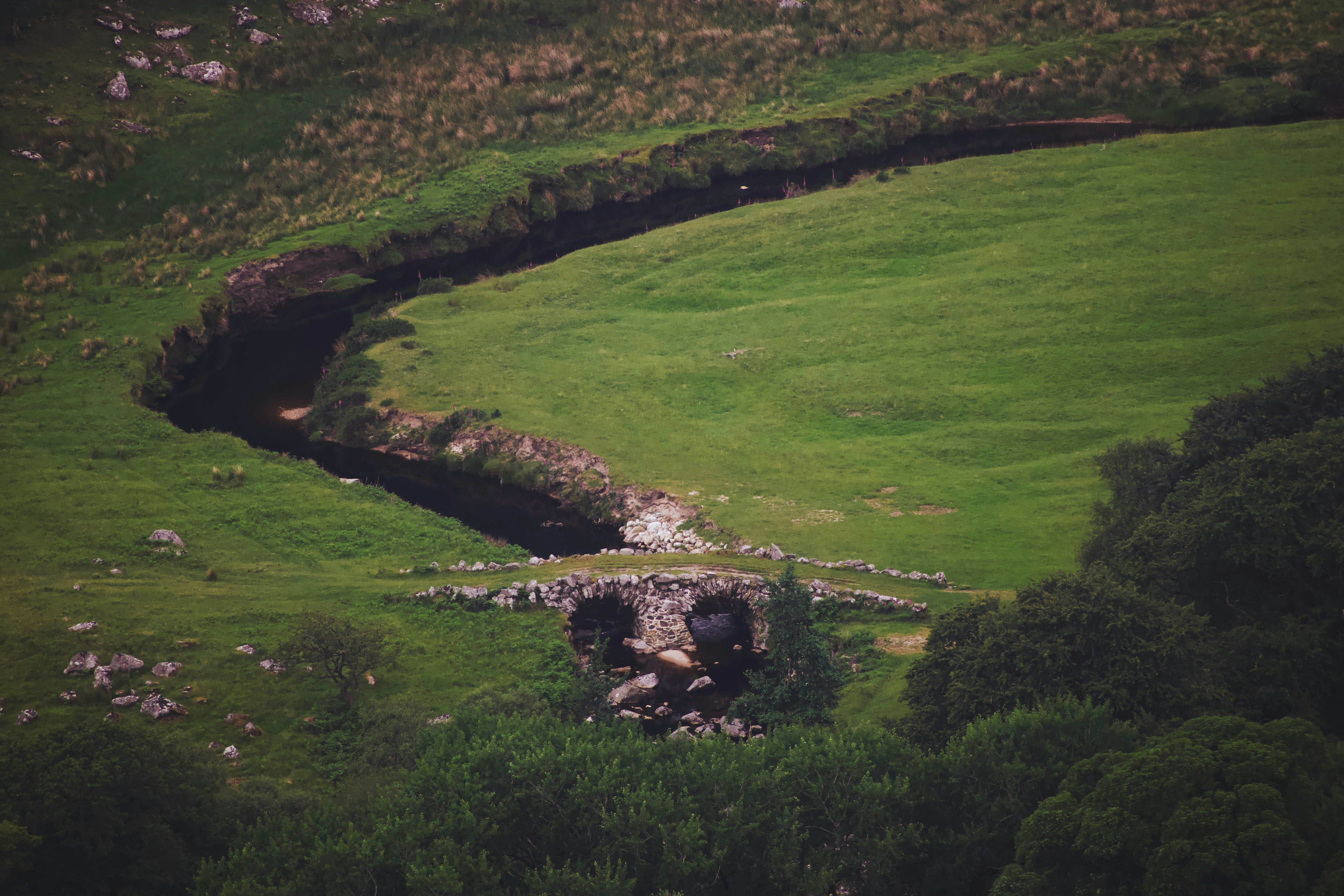 Stone Bridge Wading Through the Green Track