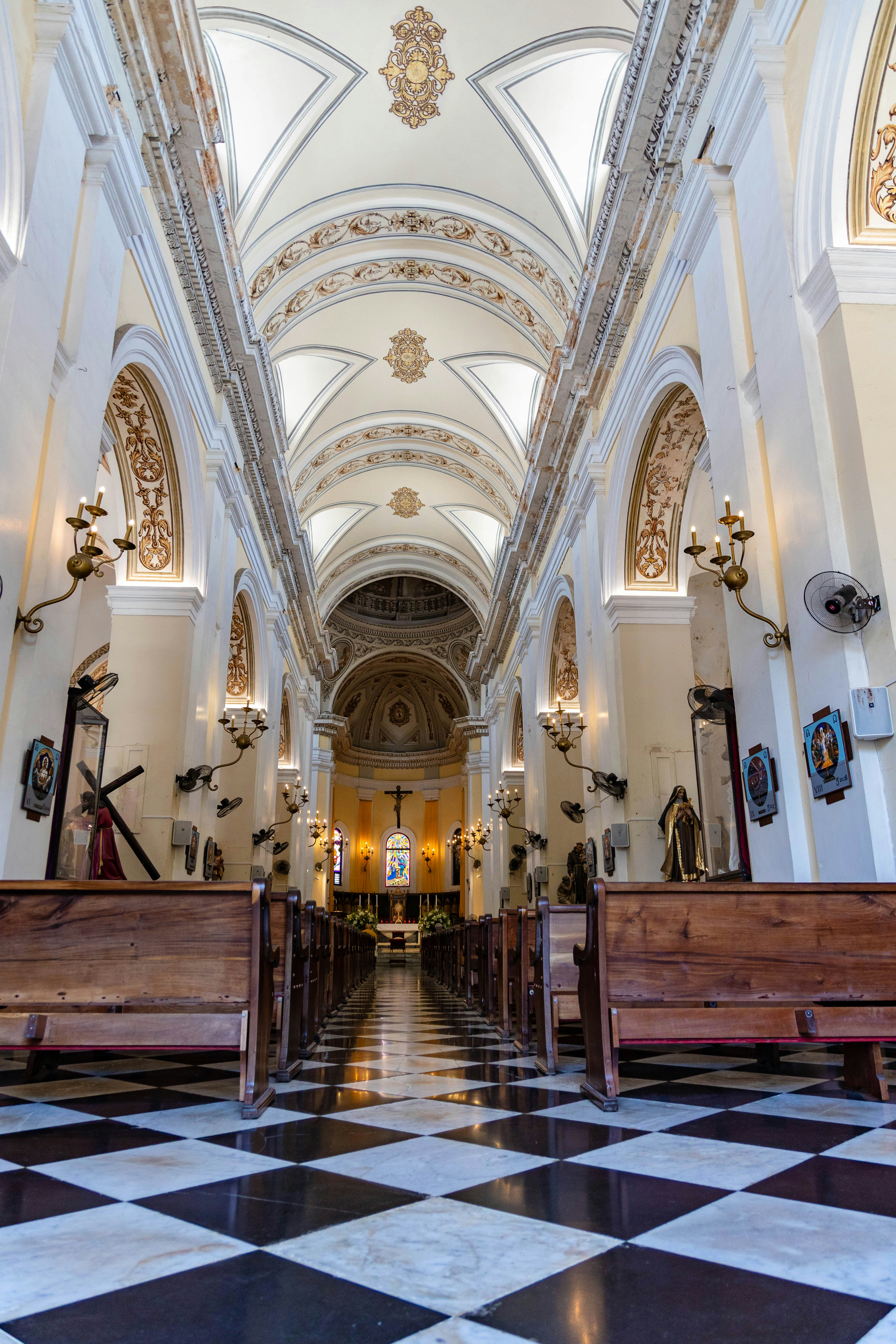 Aisle of Sacred Geometry: Sunlit Nave to the Sacred Altar