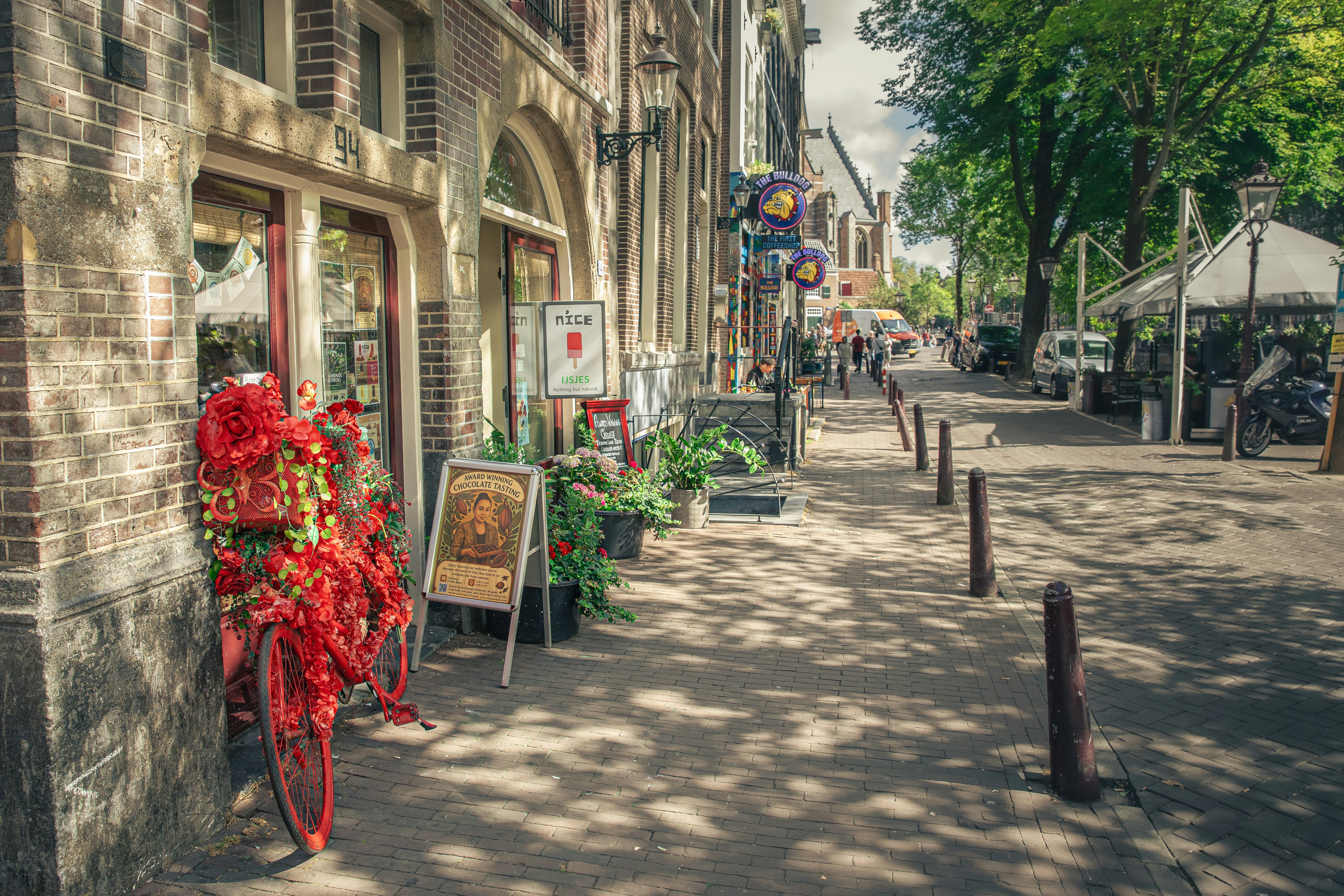 Red Bicycle Florals and Sunlit Street Café