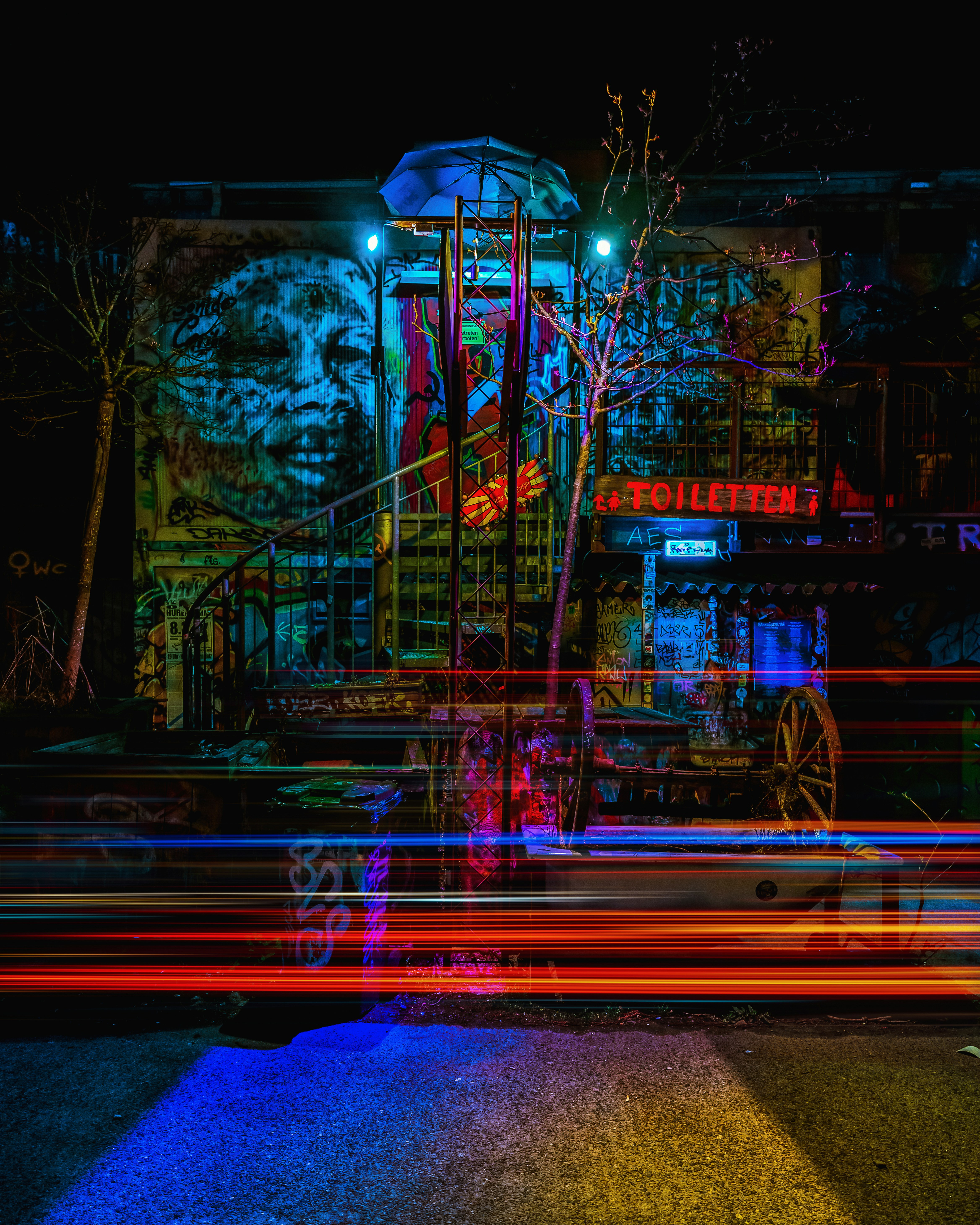 Neon Carousel Ghosts: A Night in the Colorful Playground
