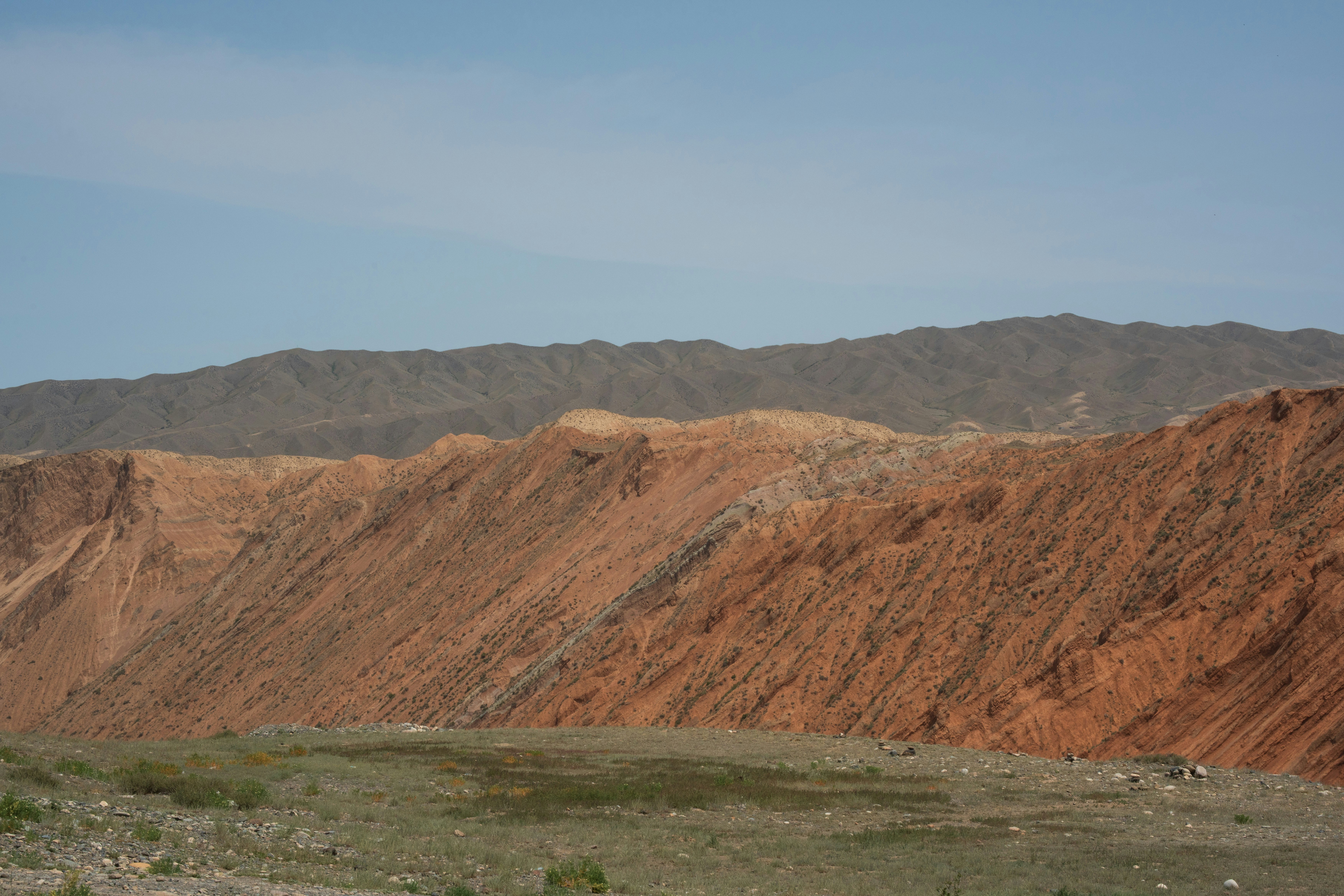 Crimson Ridge under Aegean Sky