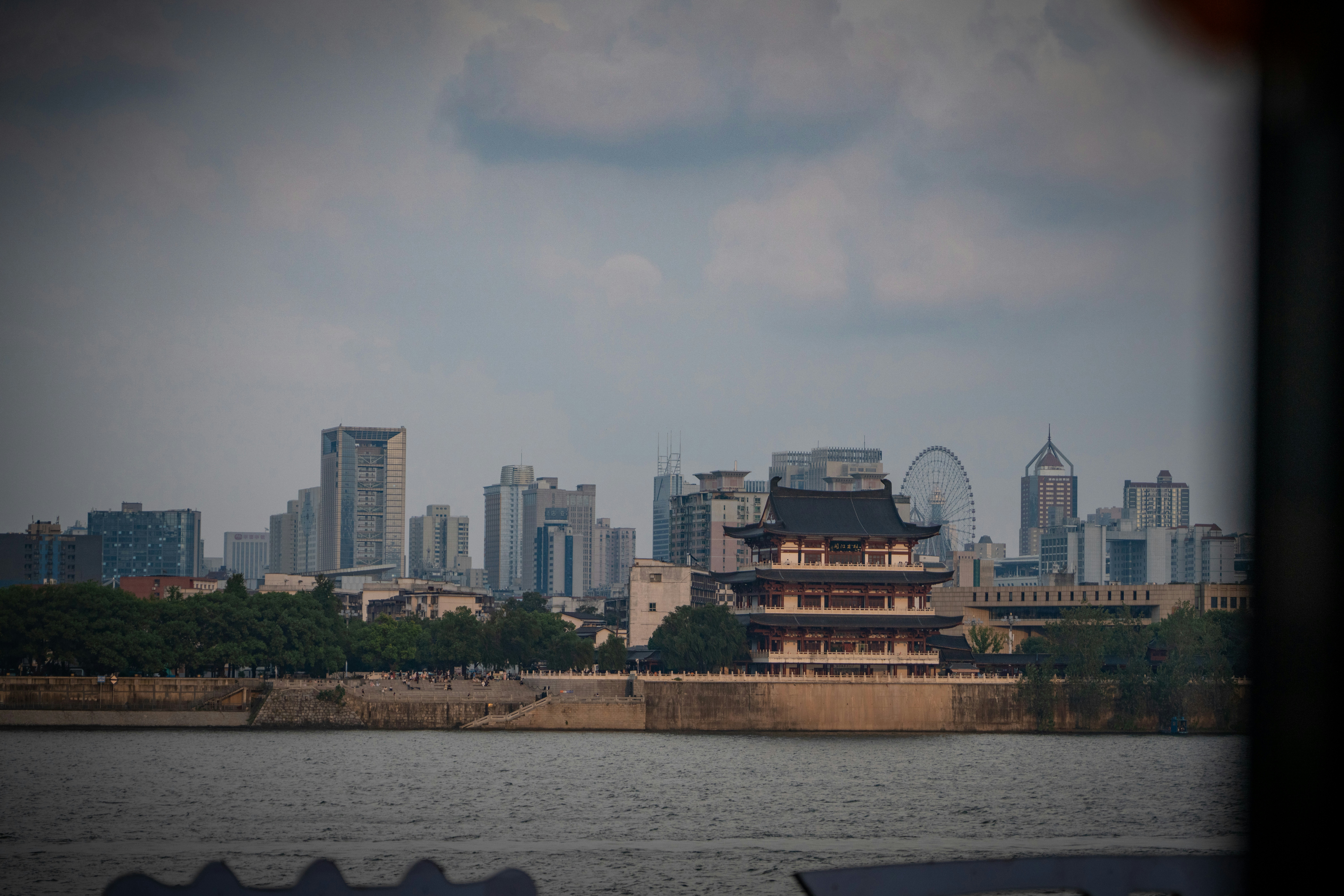Ancient Pier Amid Modern Silk Road Silhouette