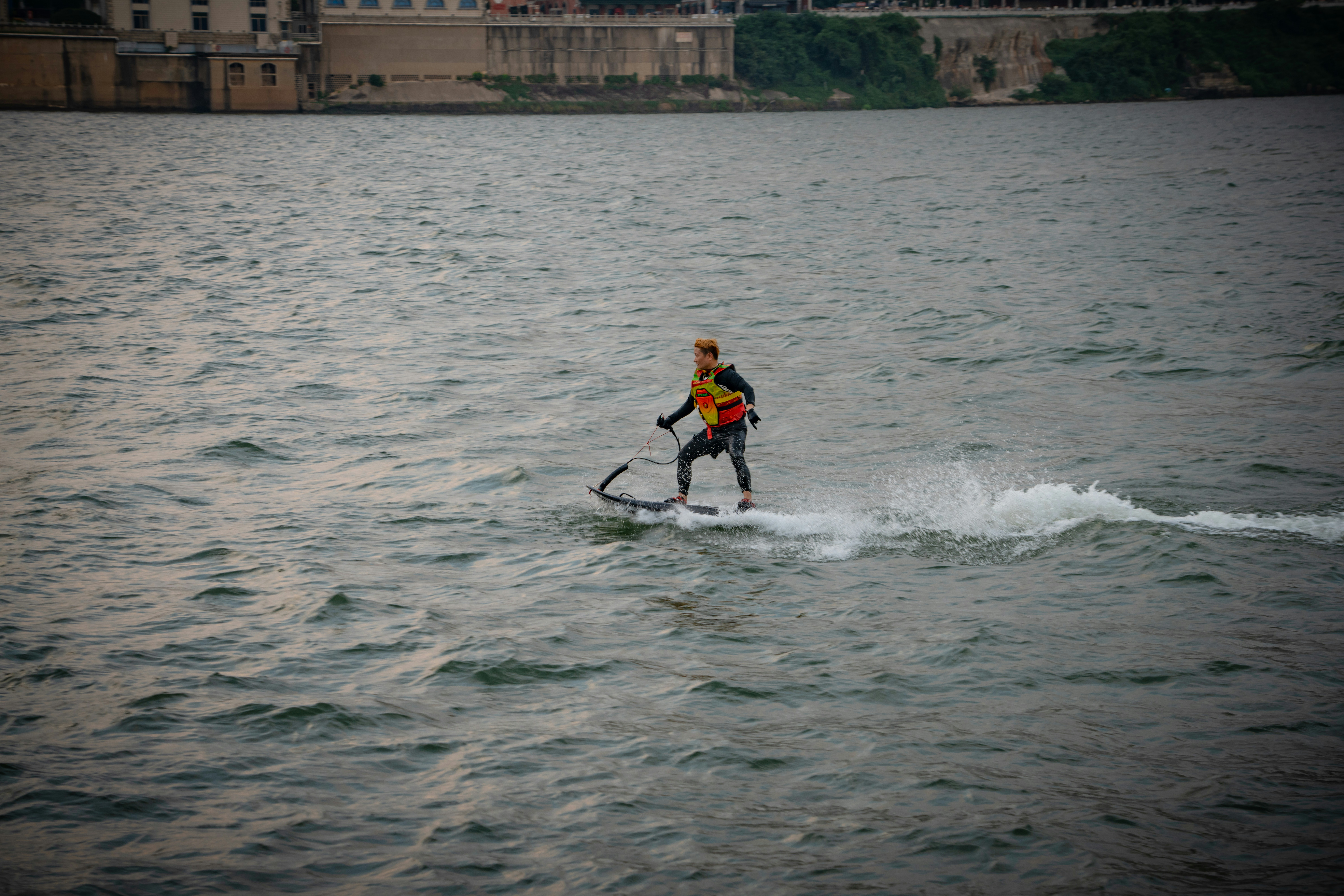 Rider in Yellow Harness Slice of Waves