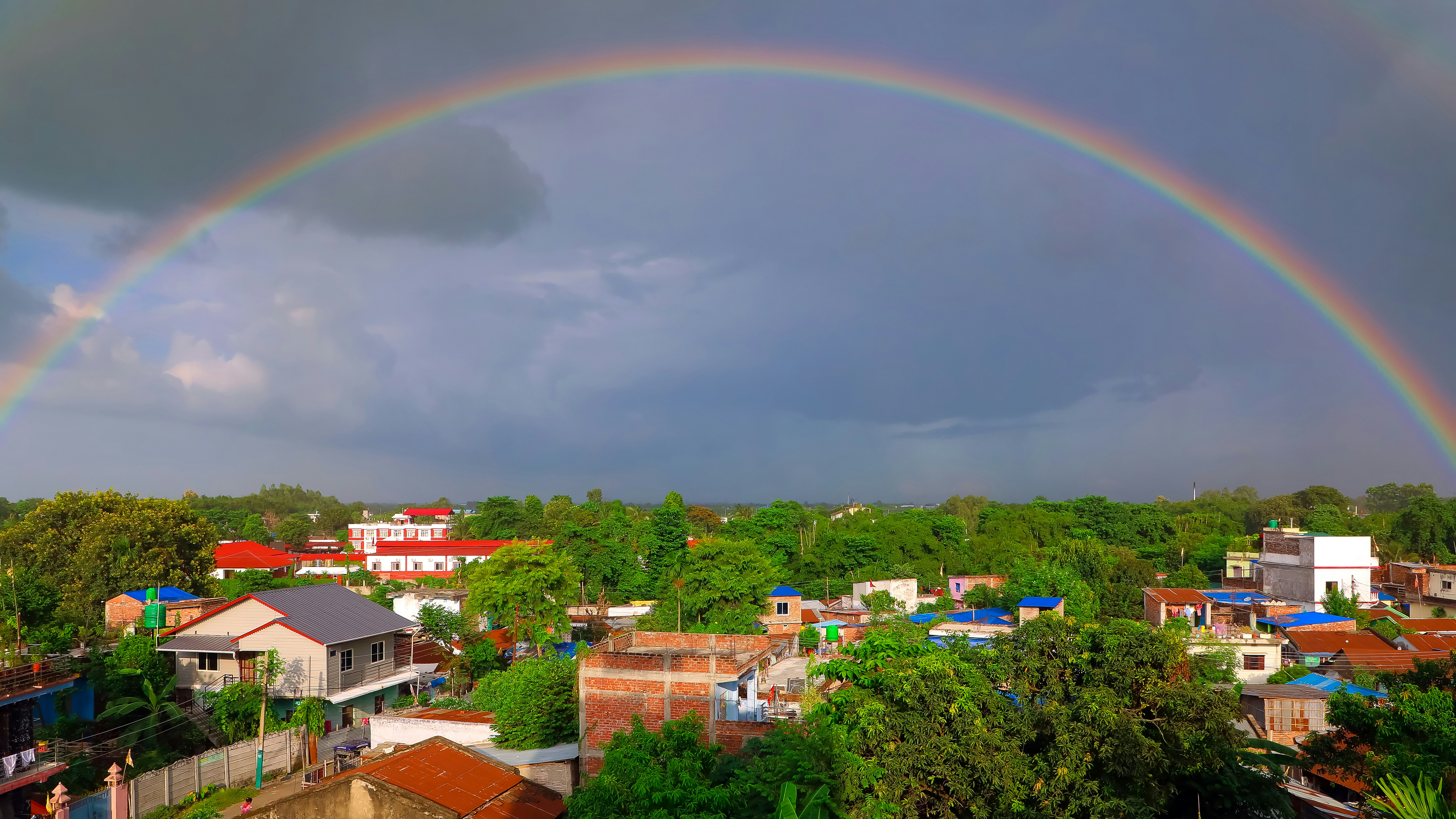 Arc of Light over a Quiet Town