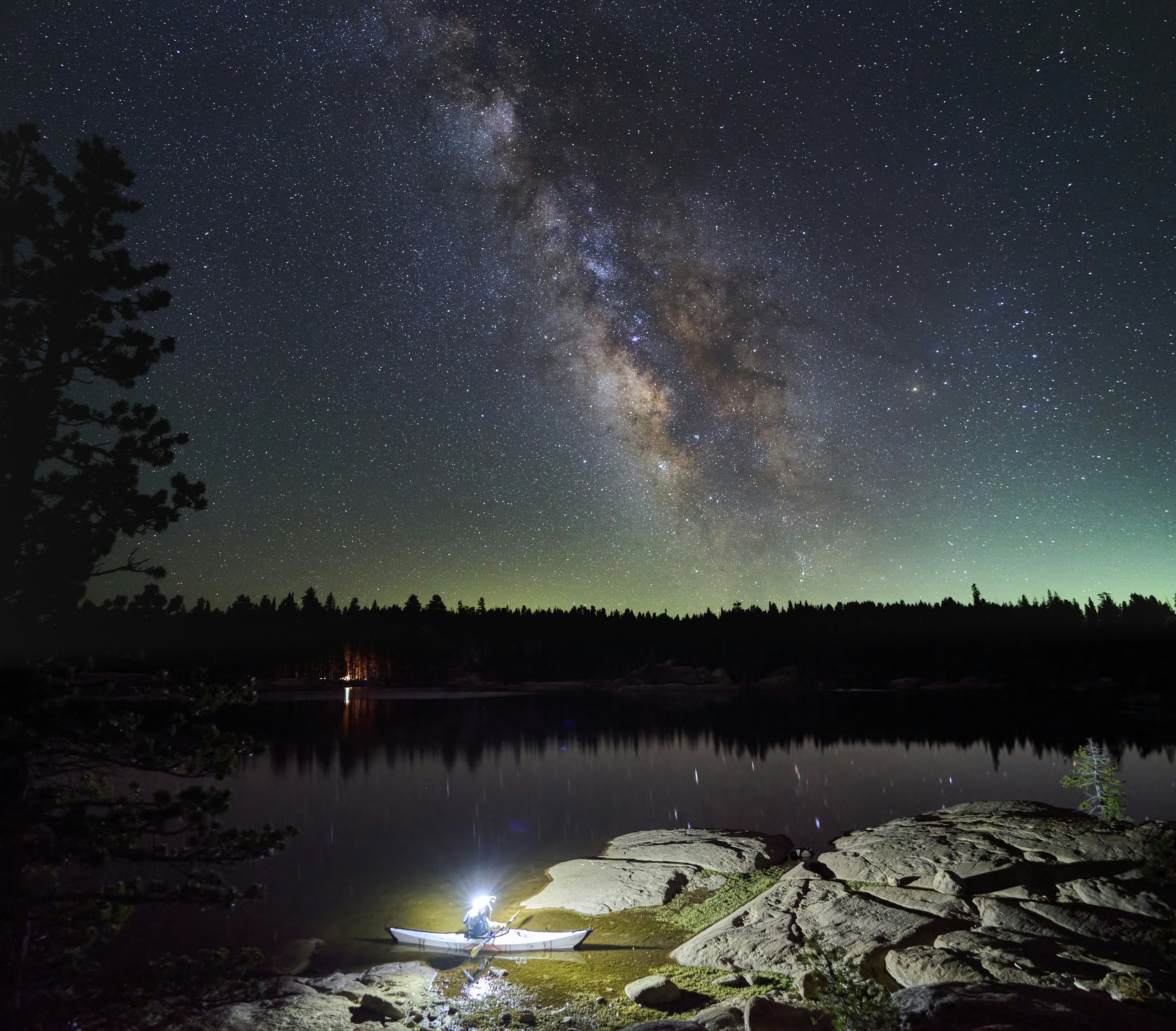 Milky Way Over a Quiet Lake: A River of Stars