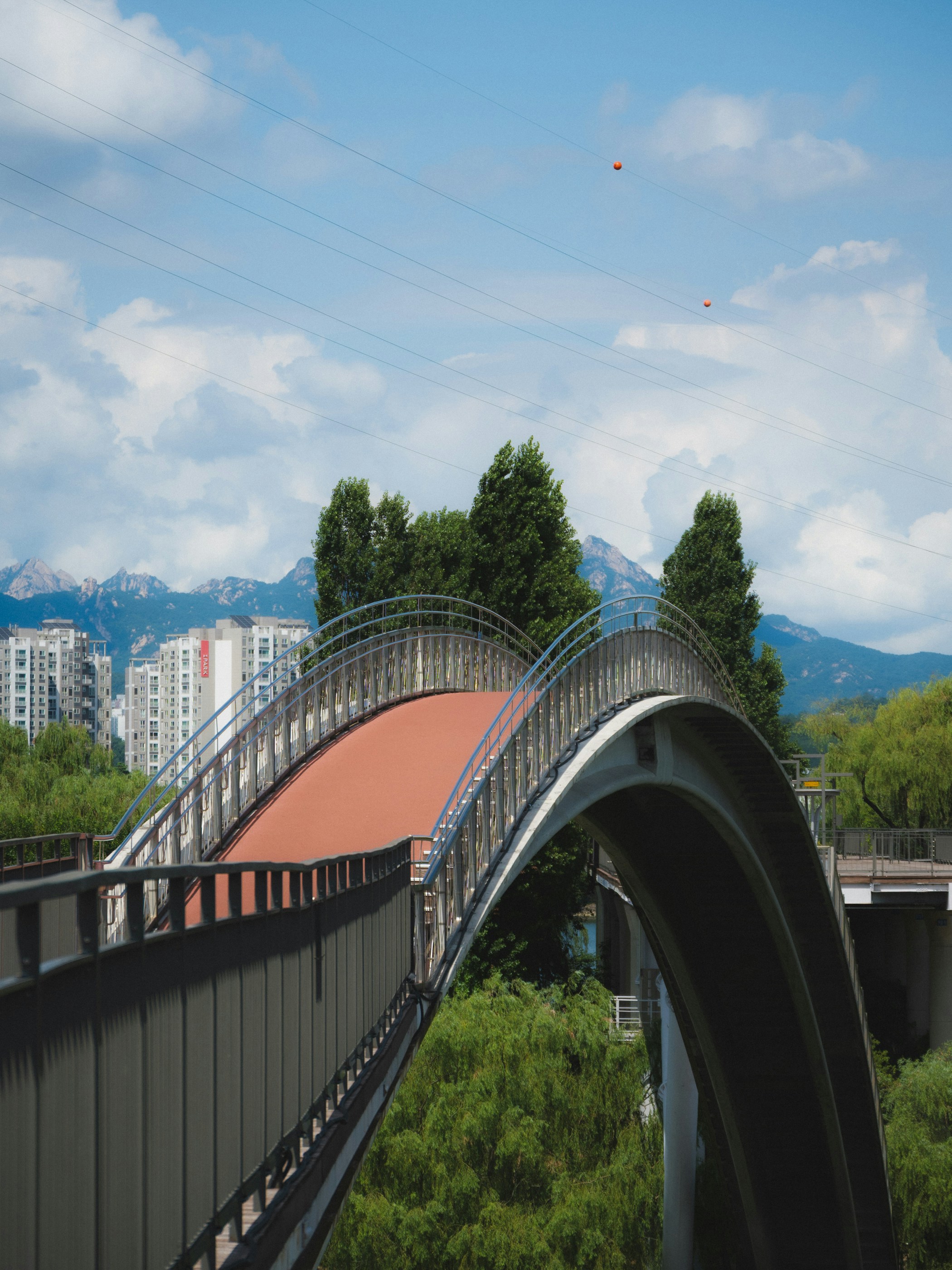 Curved Bridge Arc Over Green Valley