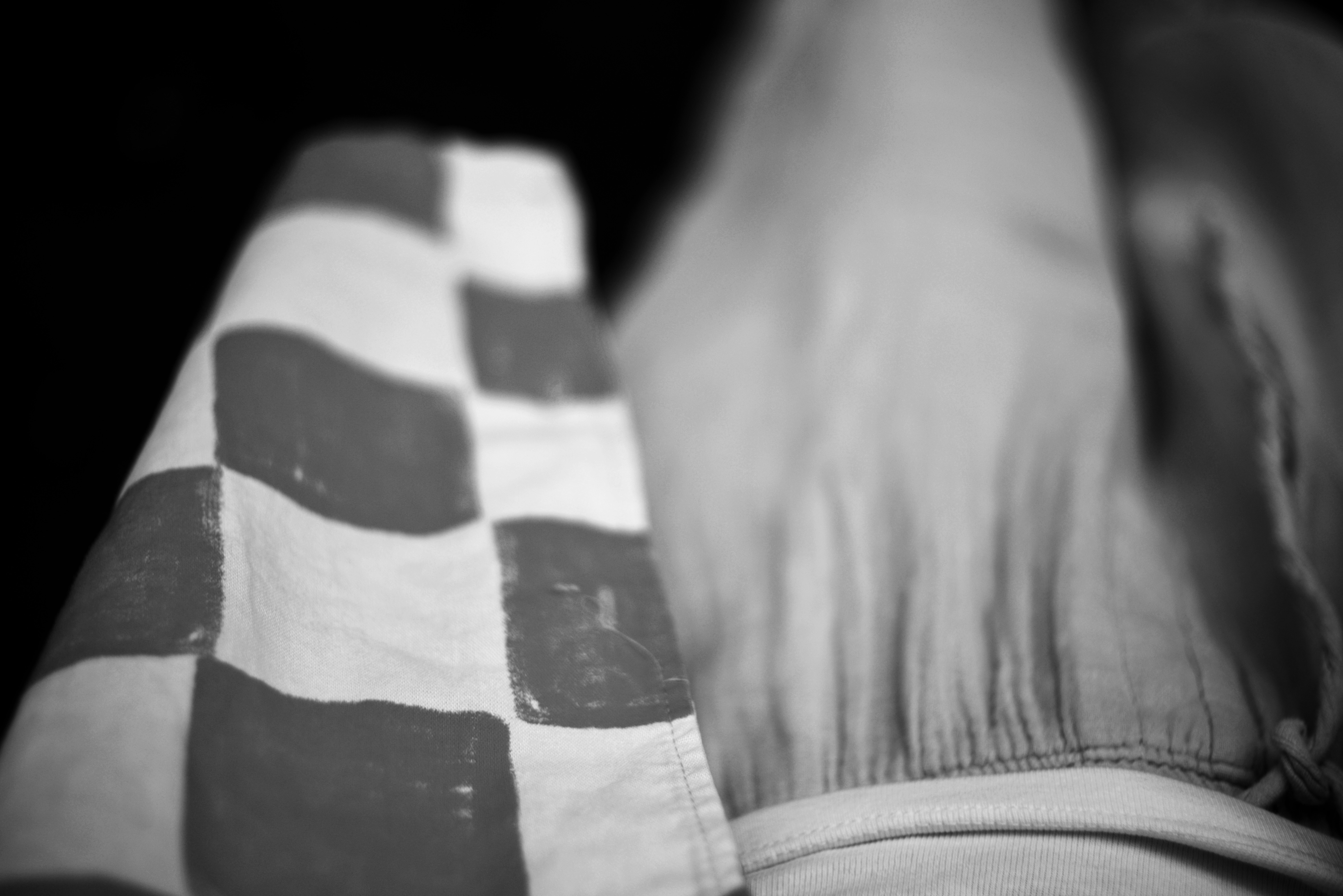 Contrasting Fabrics: A Close-Up of Texture and Line