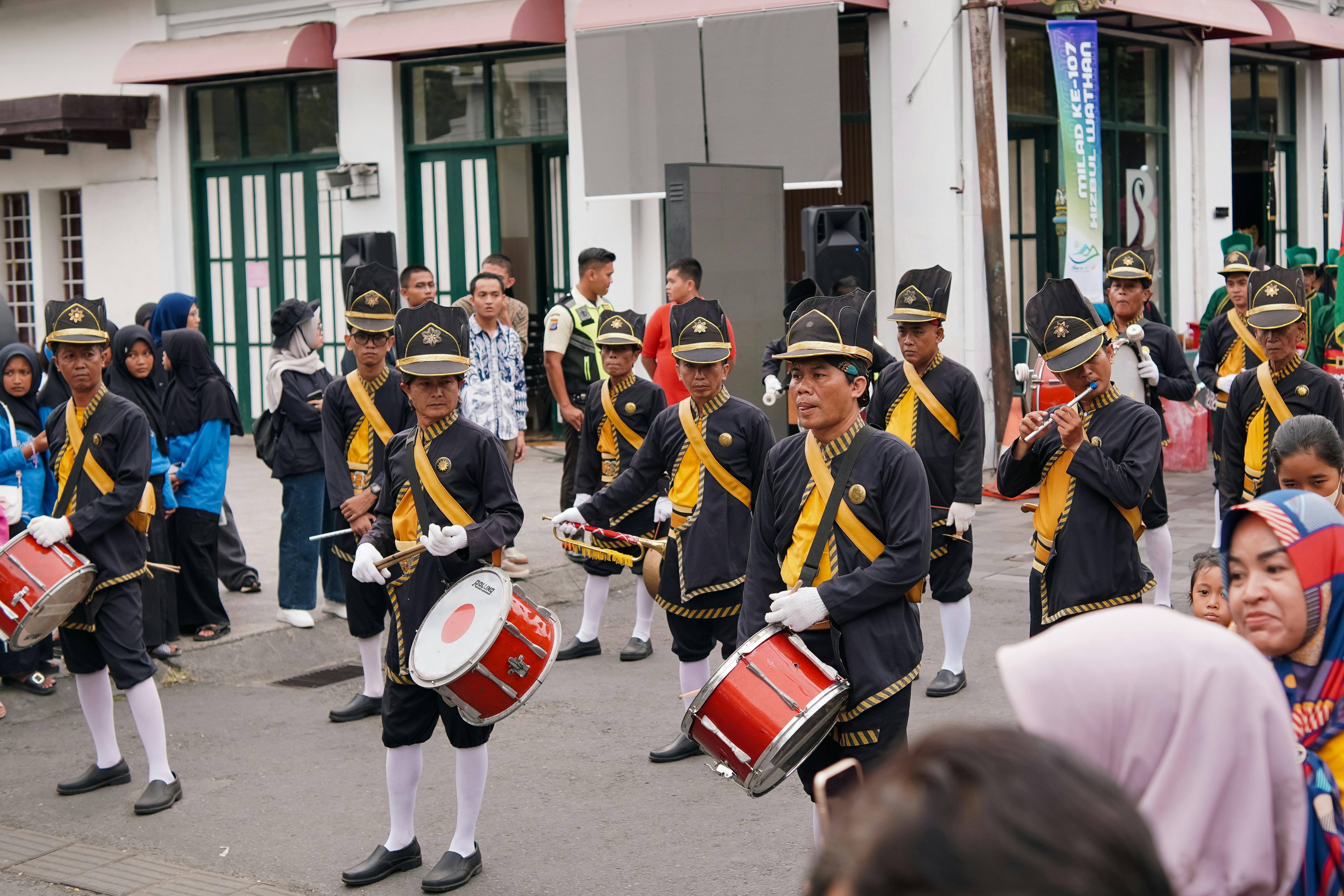 Drumline in Uniform: A Street Parade Comes Alive