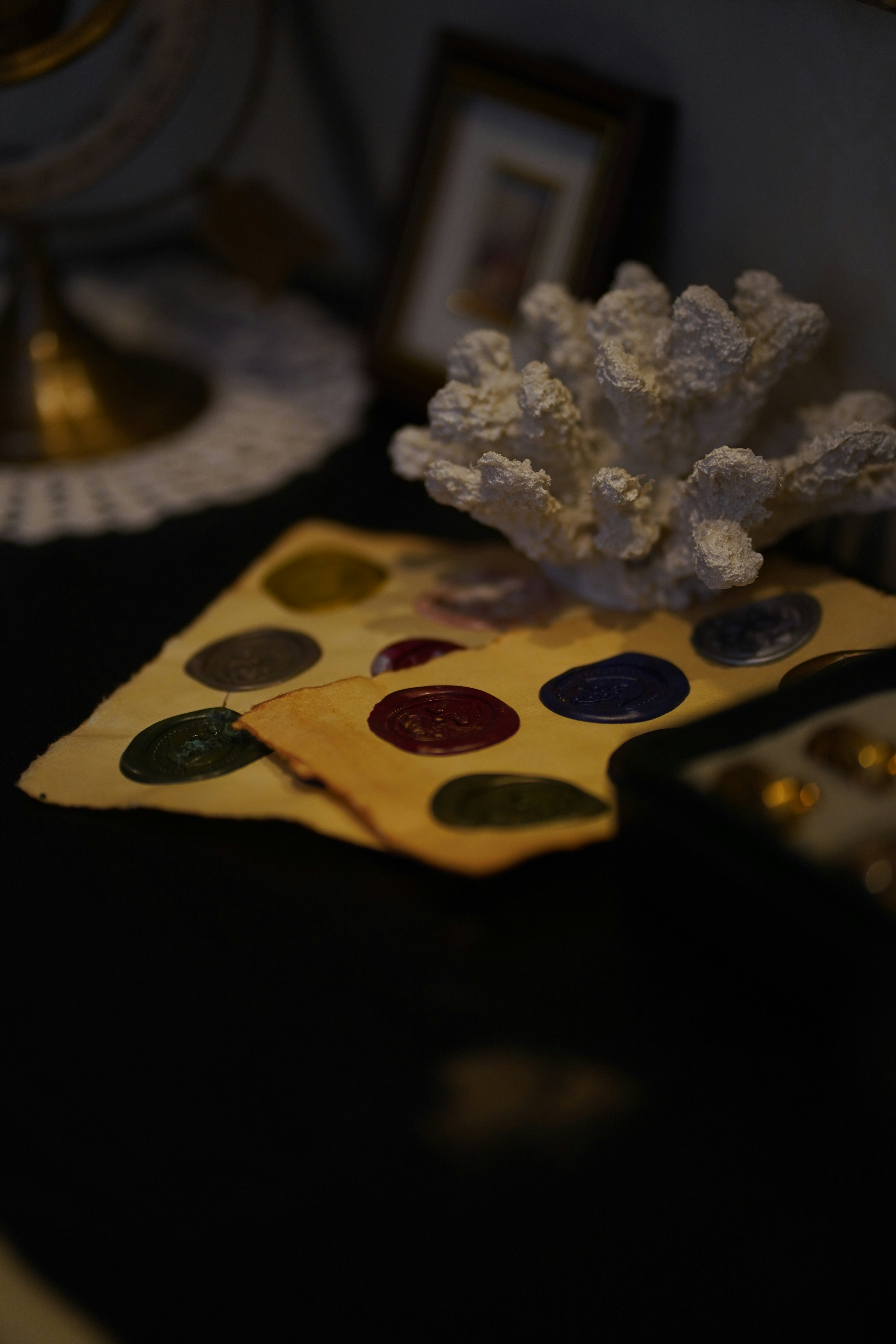 Waxen Empire: Velvet Coins and Coral Keepsake