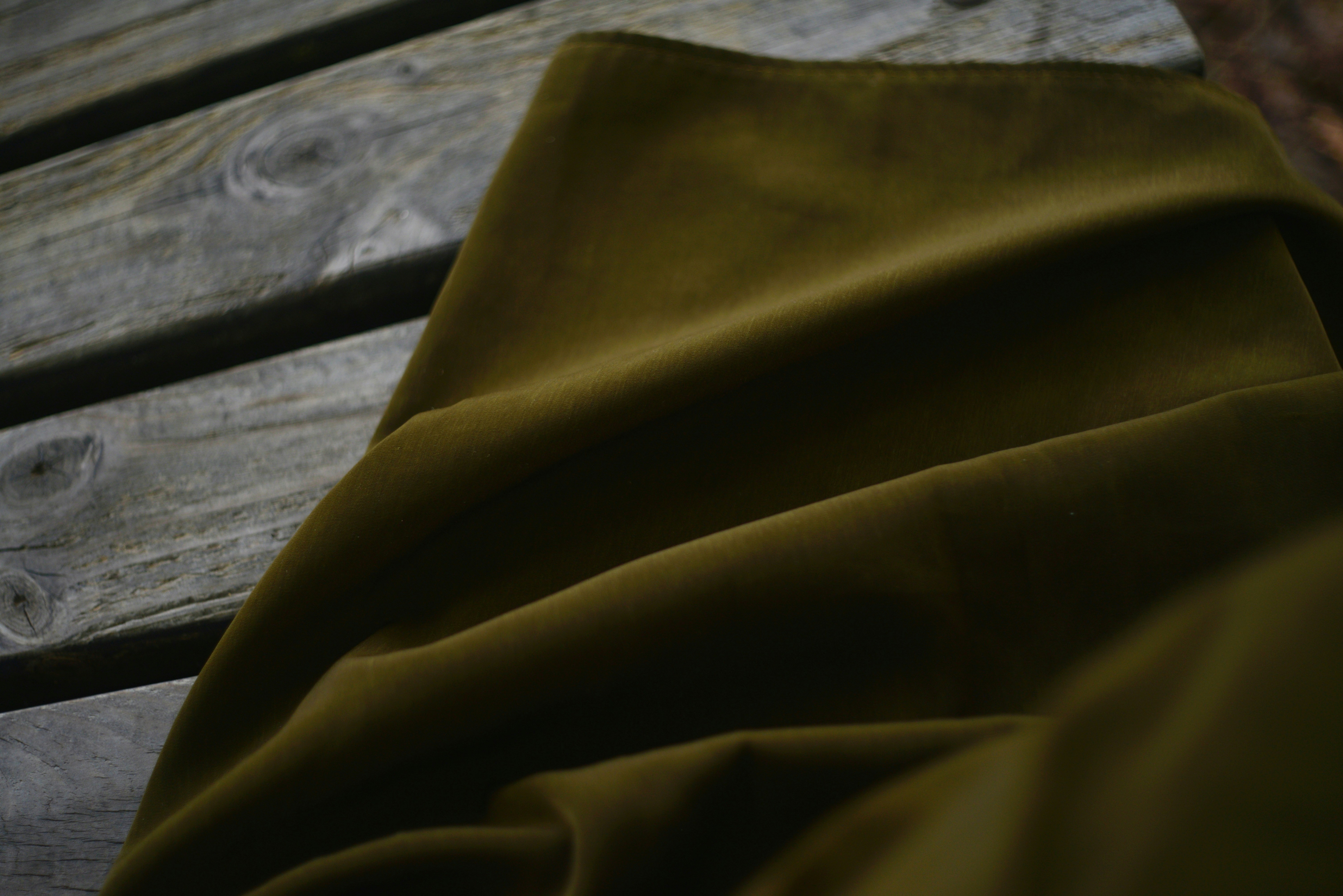 Amber Fabric on Weathered Planks
