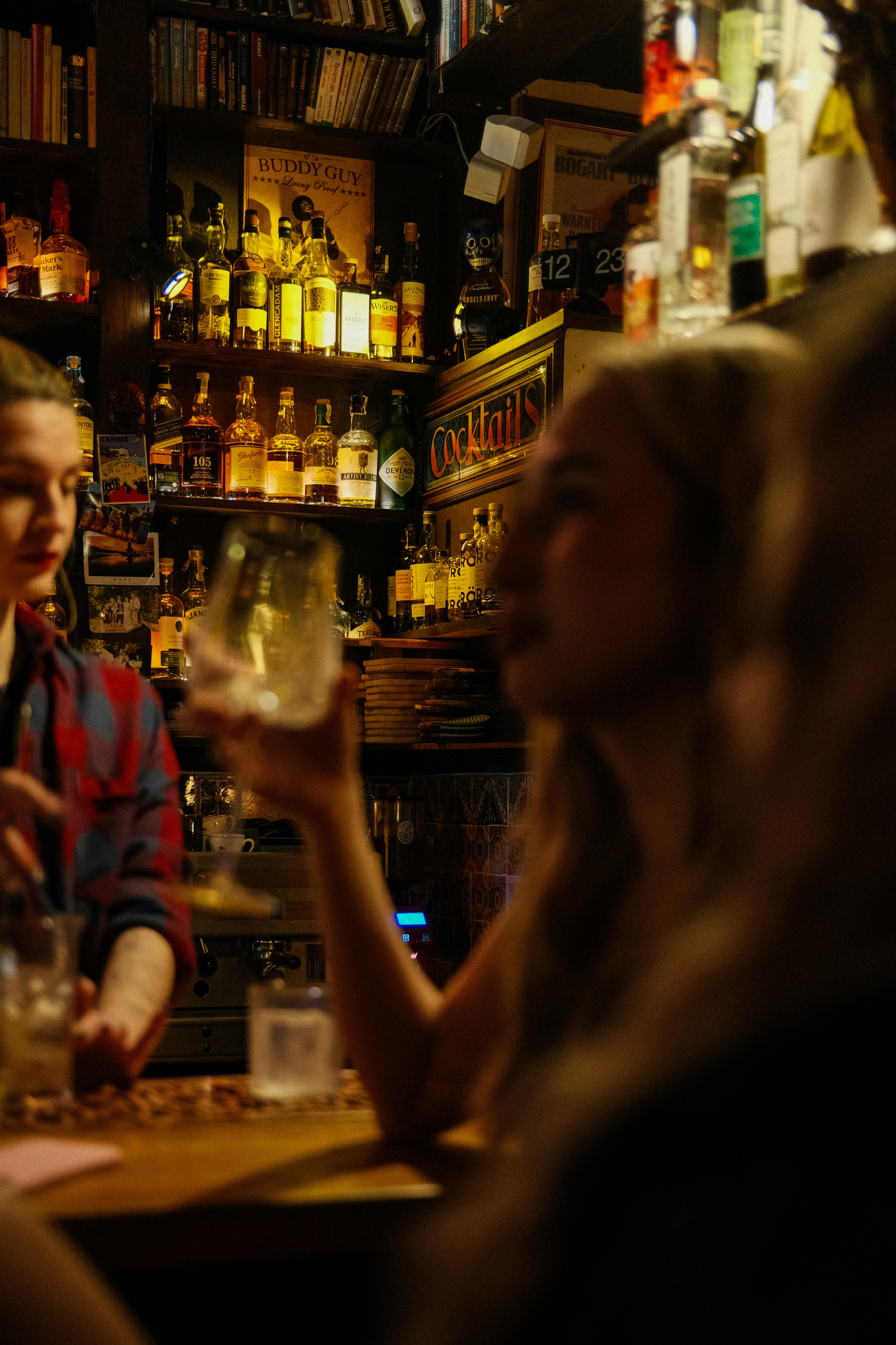 Amber Night at the Bar: A Quiet Toast Beyond the Blur