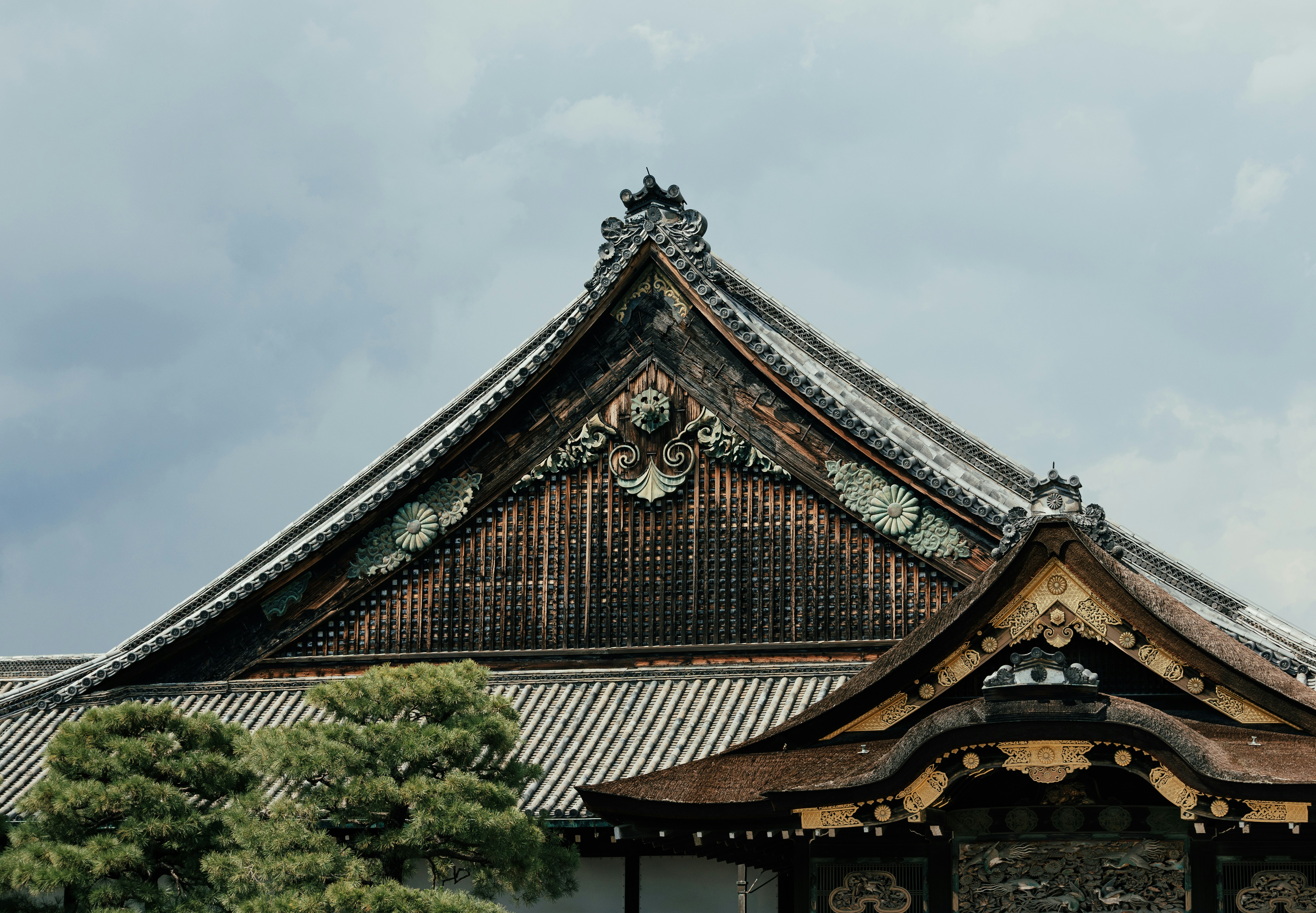 Curved Eaves and Crest of an Imperial Roof
