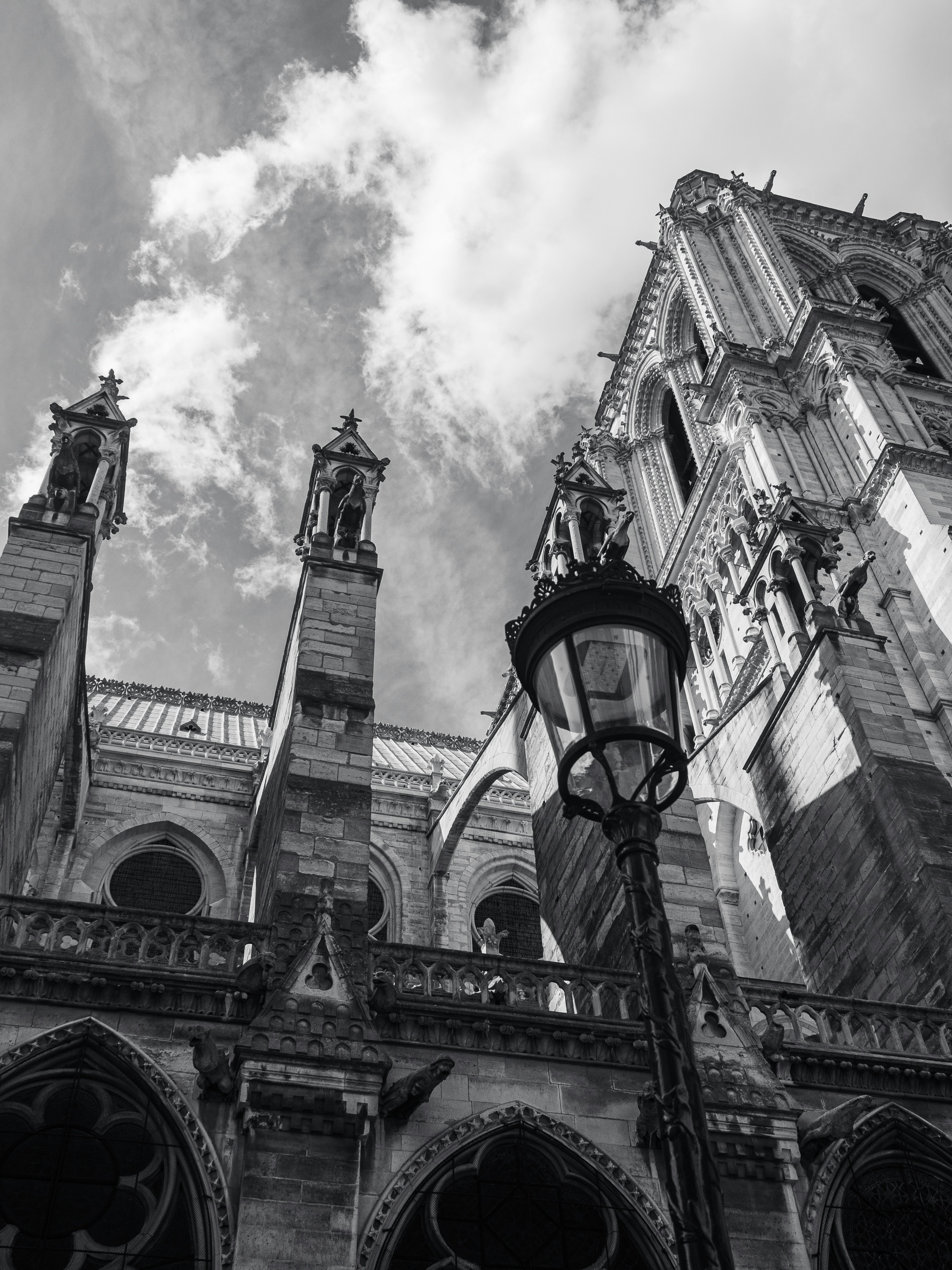 Gothic Facade and Lantern: A Slice of Cathedral Grandeur