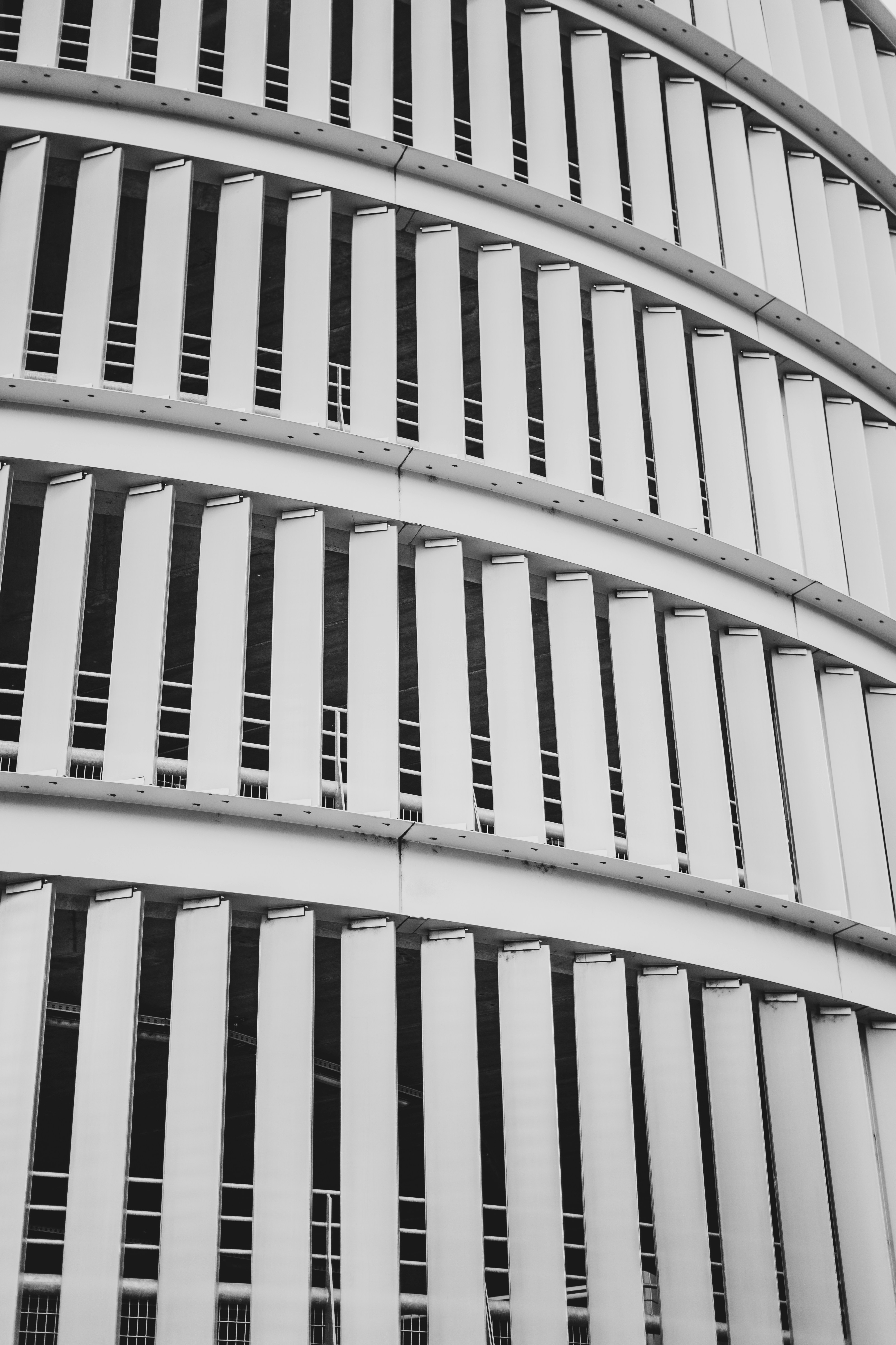 Rhythms of Steel: Interlocking Slats in Monochrome Architecture