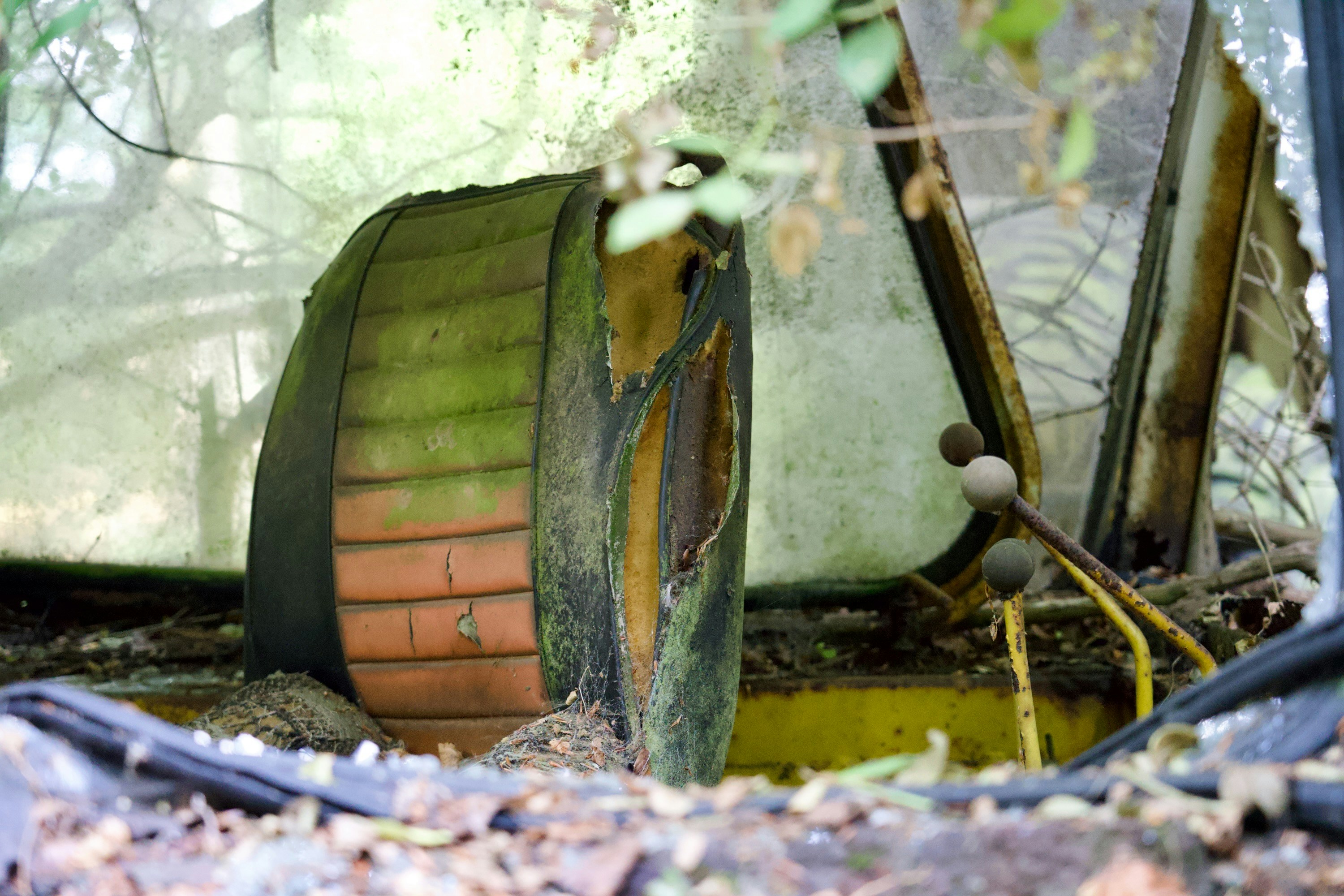 A Forgotten Turbine Overgrown with Time